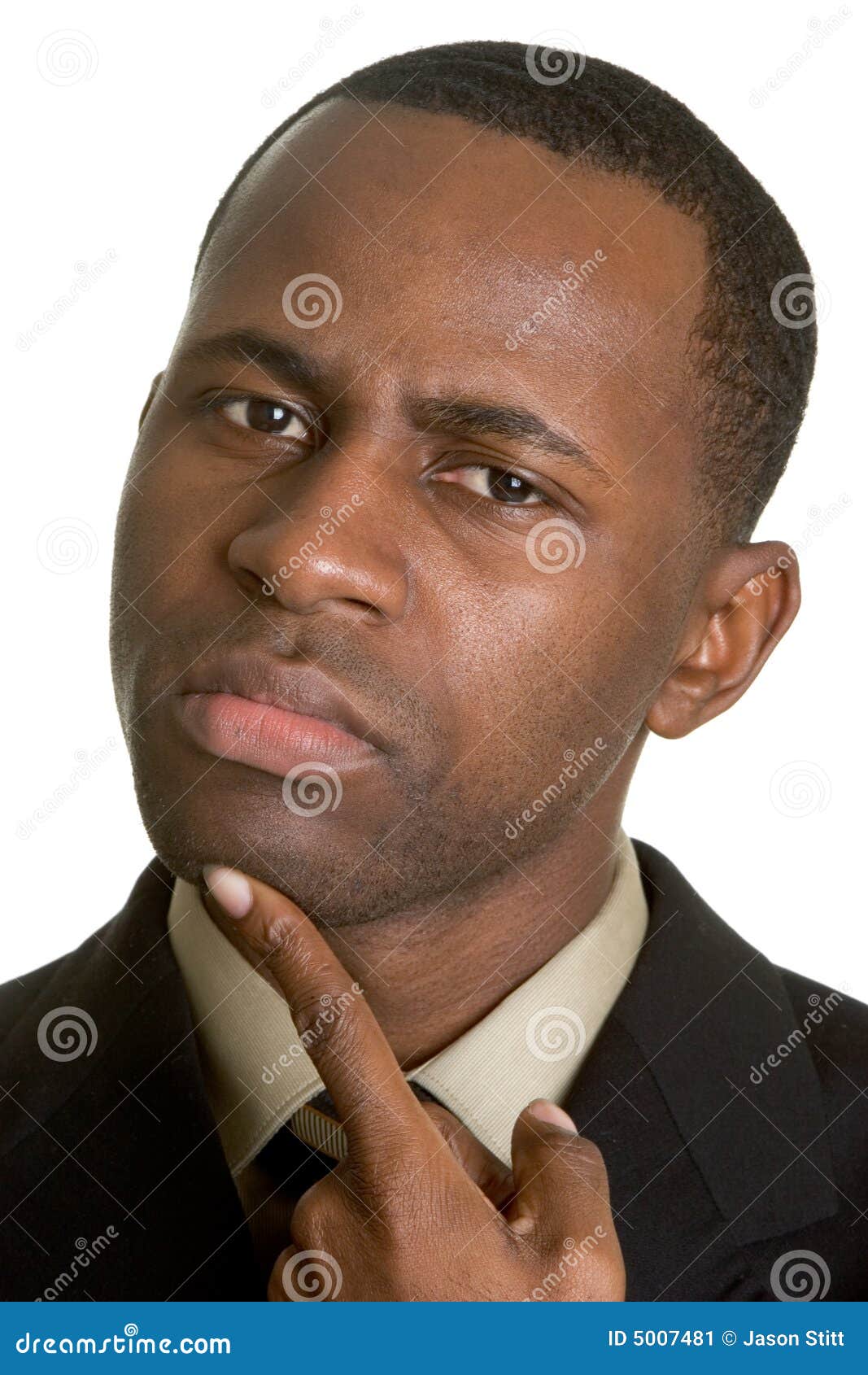 Thinking Black Man stock image. Image of serious, professional - 5007481