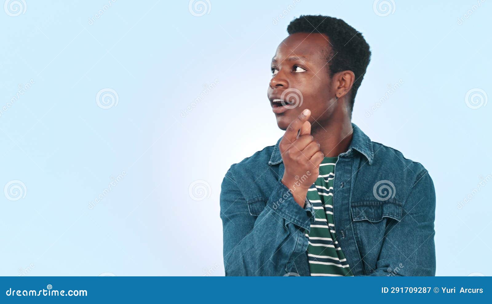 Thinking, Black Man and Ideas with Doubt, Pointing and Problem Solving ...