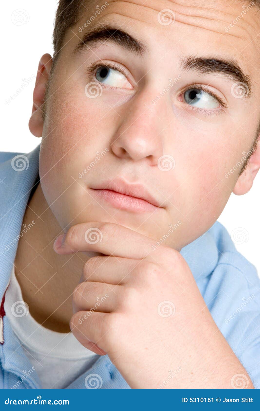 Thinking Boy stock image. Image of closeup, boys, caucasian - 5310161