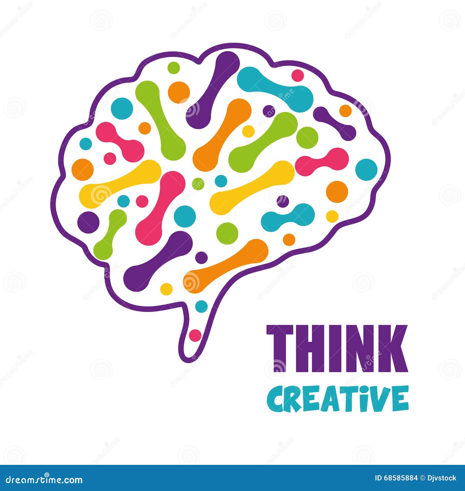 Thinking and brain design stock vector. Illustration of thinking - 68585884