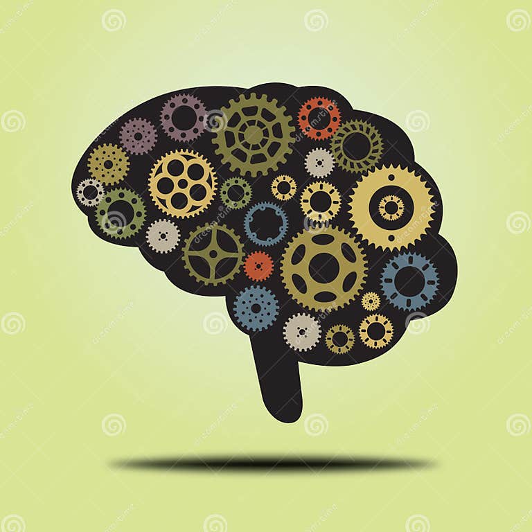 Thinking brain stock vector. Illustration of neuron, organ - 66920965