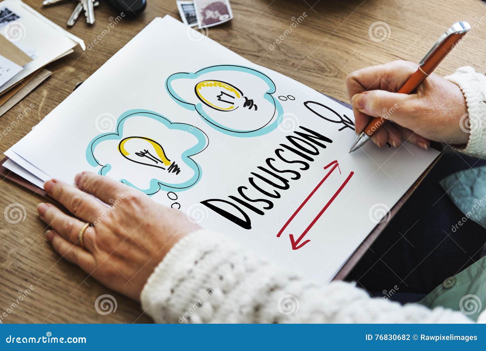 Thinking Brainstorming Discussion Ideas Concept Stock Photo - Image of ...