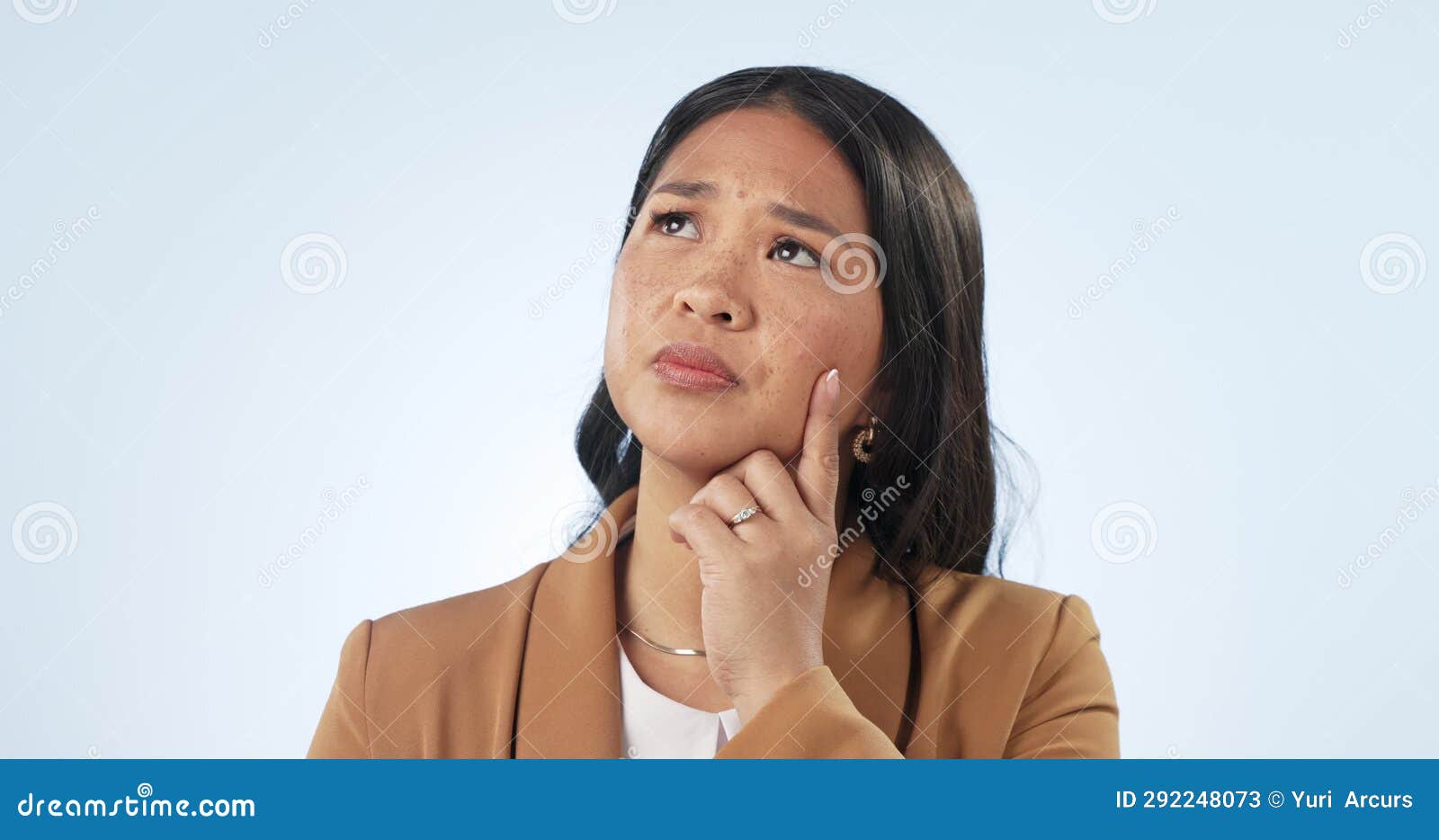 Thinking, Brainstorming and Young Woman in a Studio with Doubt, Unsure ...