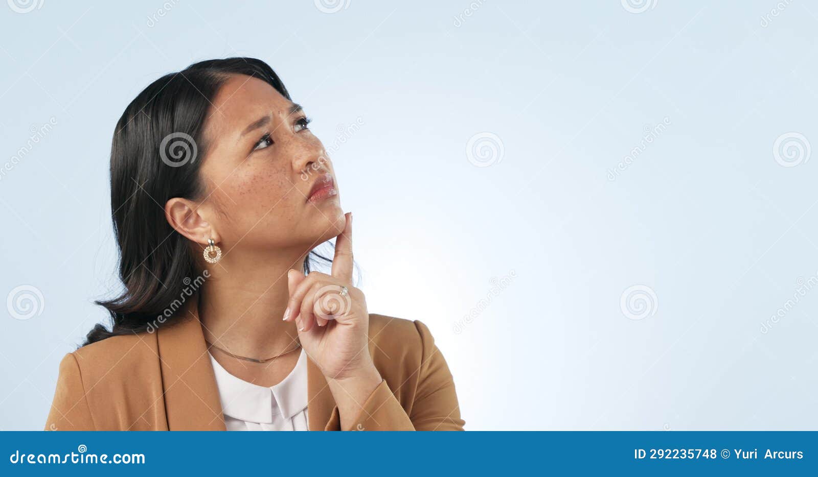 Thinking, Brainstorming and Young Woman in Studio with Unsure, Solution ...