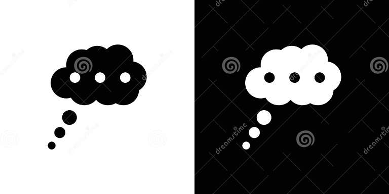 Thinking Bubble Icon Linear Logo Isolated Stock Vector - Illustration ...