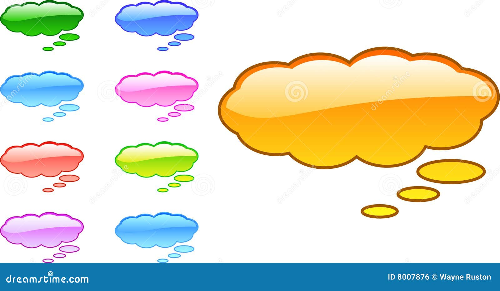 Thinking Bubbles stock vector. Illustration of communication - 8007876