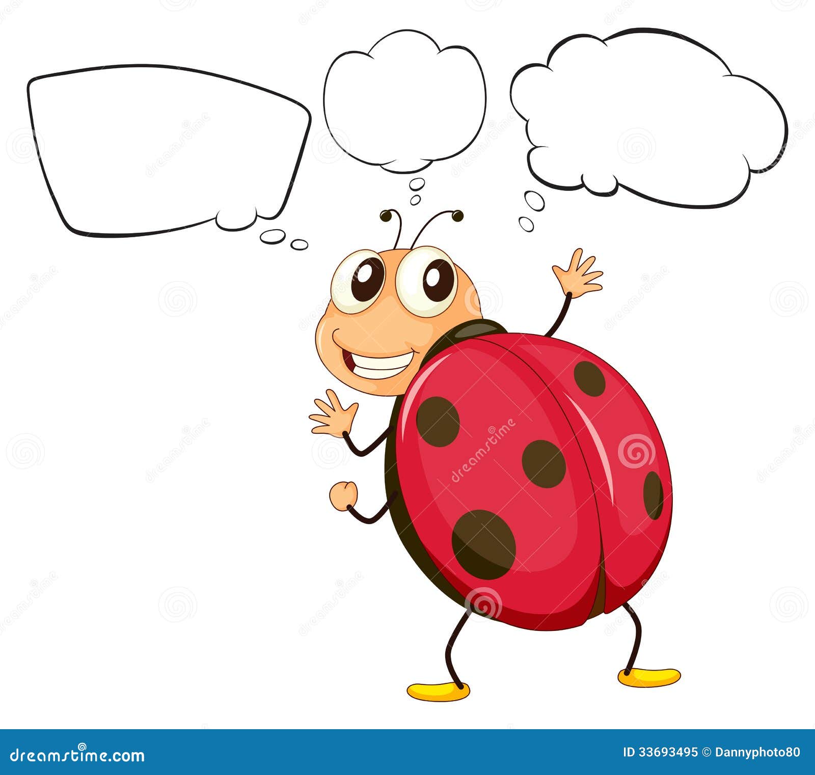 A thinking bug stock vector. Image of bubbles, image - 33693495