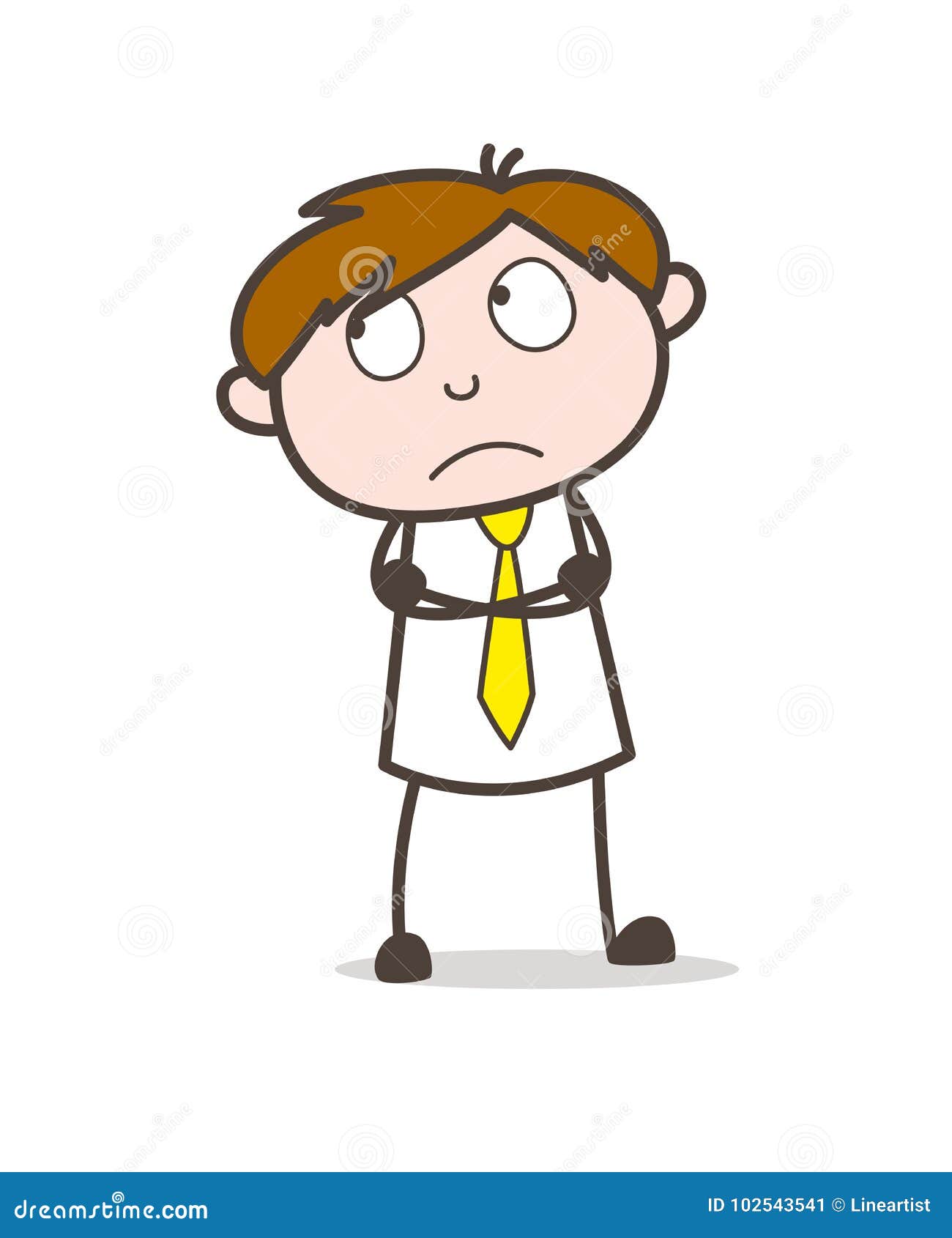 Thinking Business Employee Vector Concept Stock Illustration ...