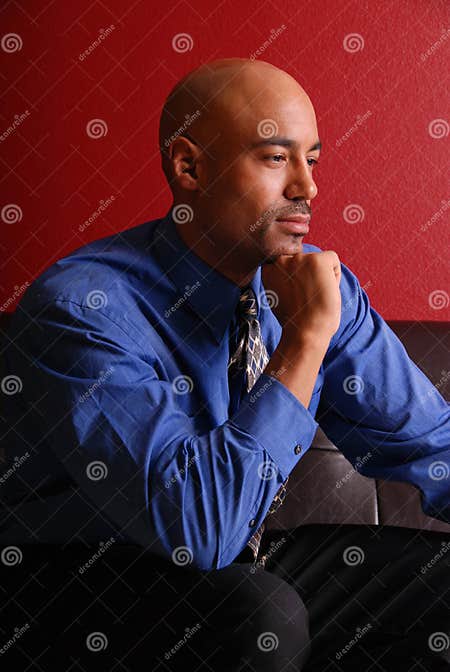 Thinking business man. stock image. Image of hansom, vertical - 7903959