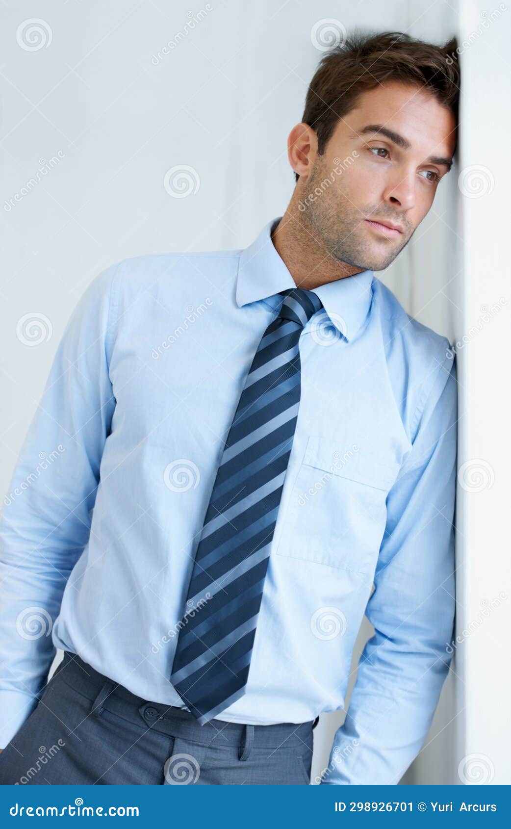 Thinking, Business and Man with Ideas, Wall and Solution with Planning ...