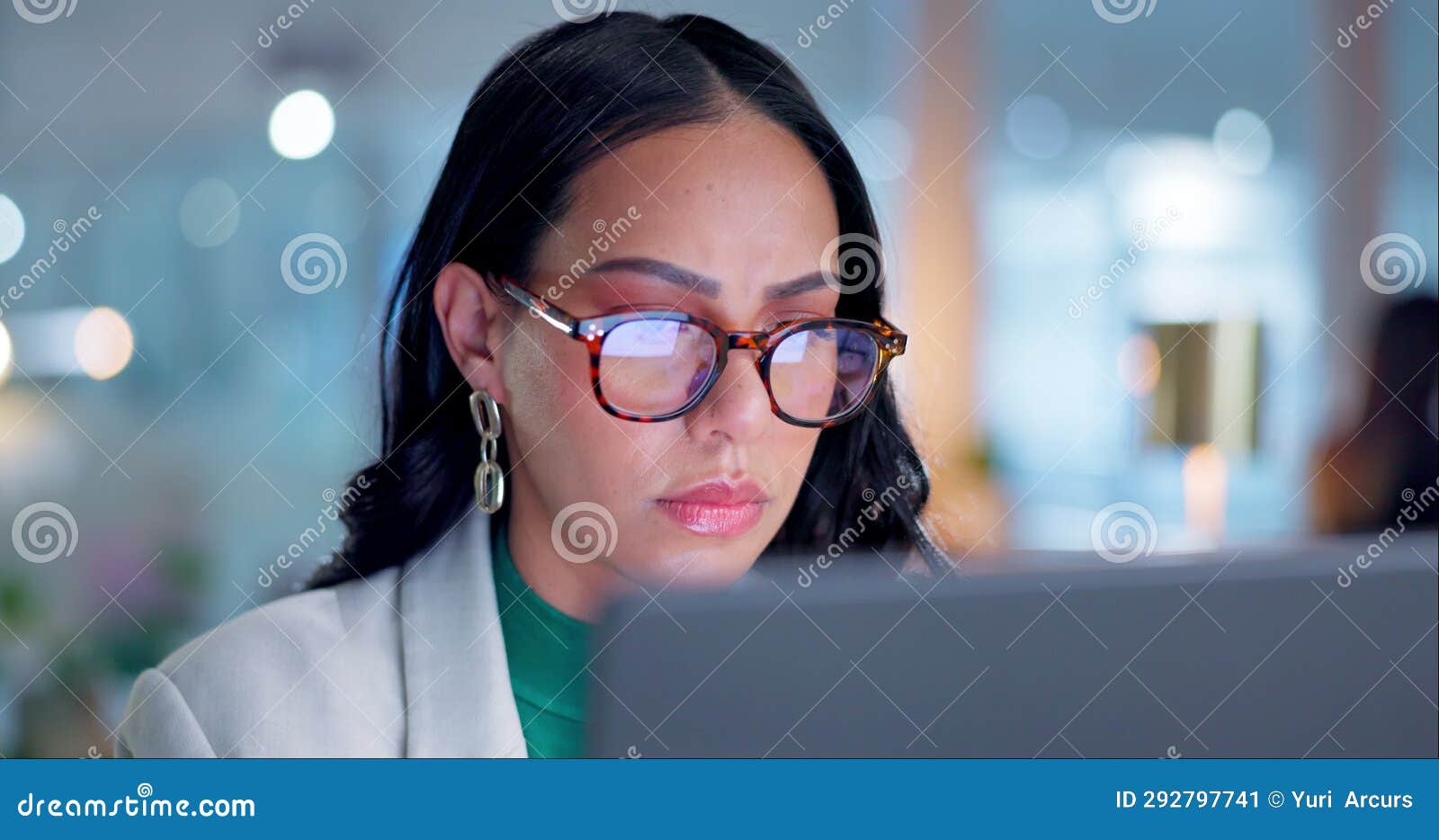 Thinking, Business and Woman with a Laptop, Problem Solving and Network ...