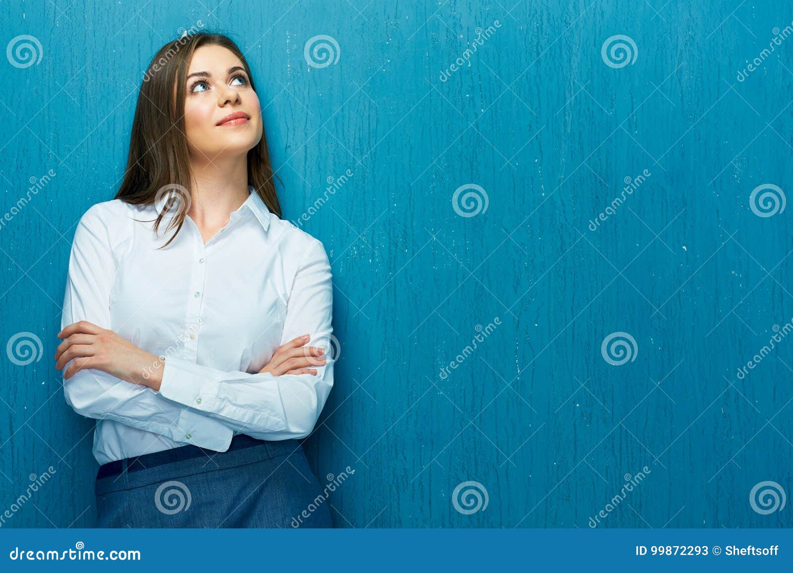 Thinking Business Woman Looking Up. Stock Image - Image of corporate ... Thinking Business Woman Looking Up. Stock Image - Image of corporate ...