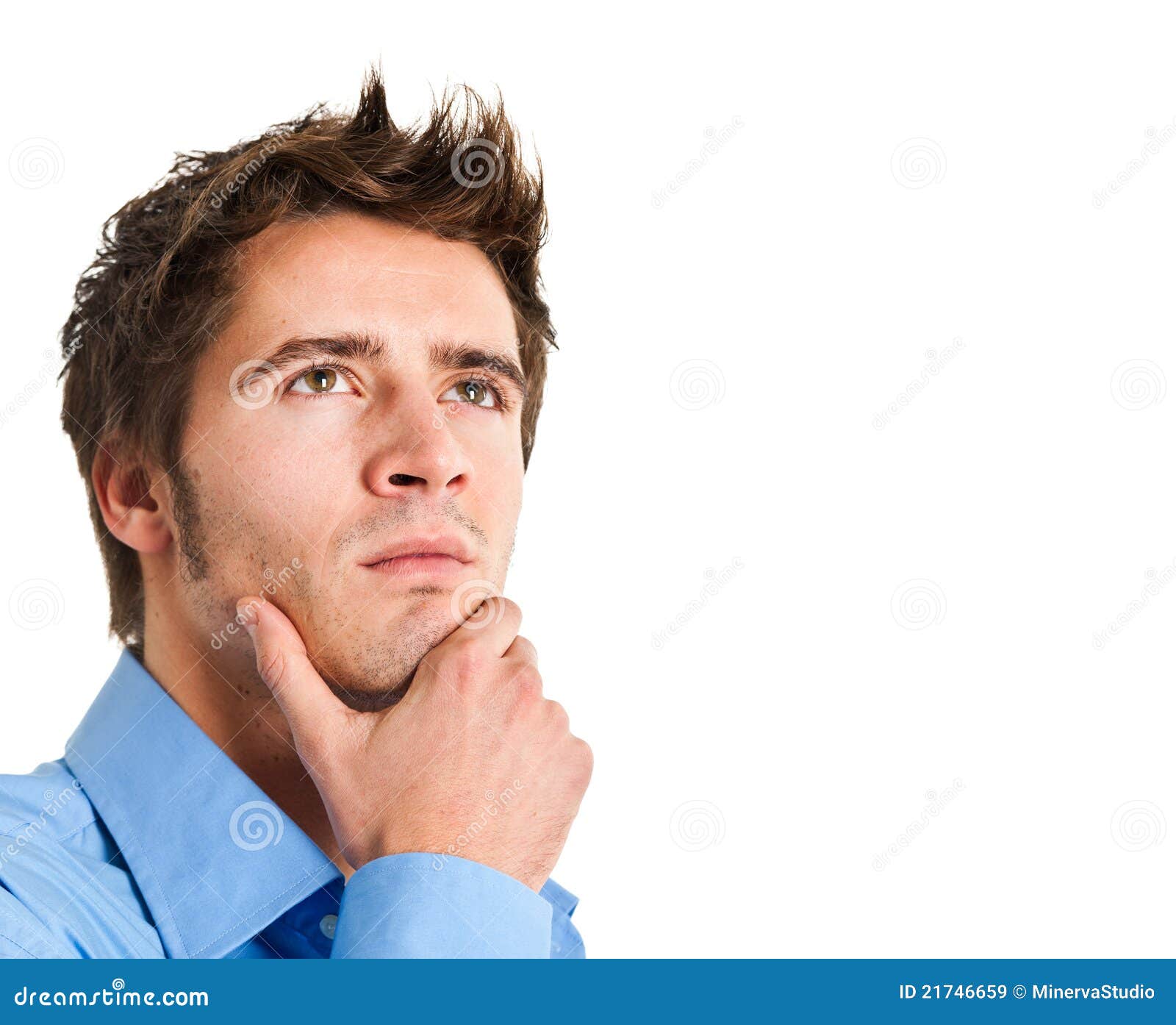 Thinking businessman stock image. Image of planning, portrait - 21746659