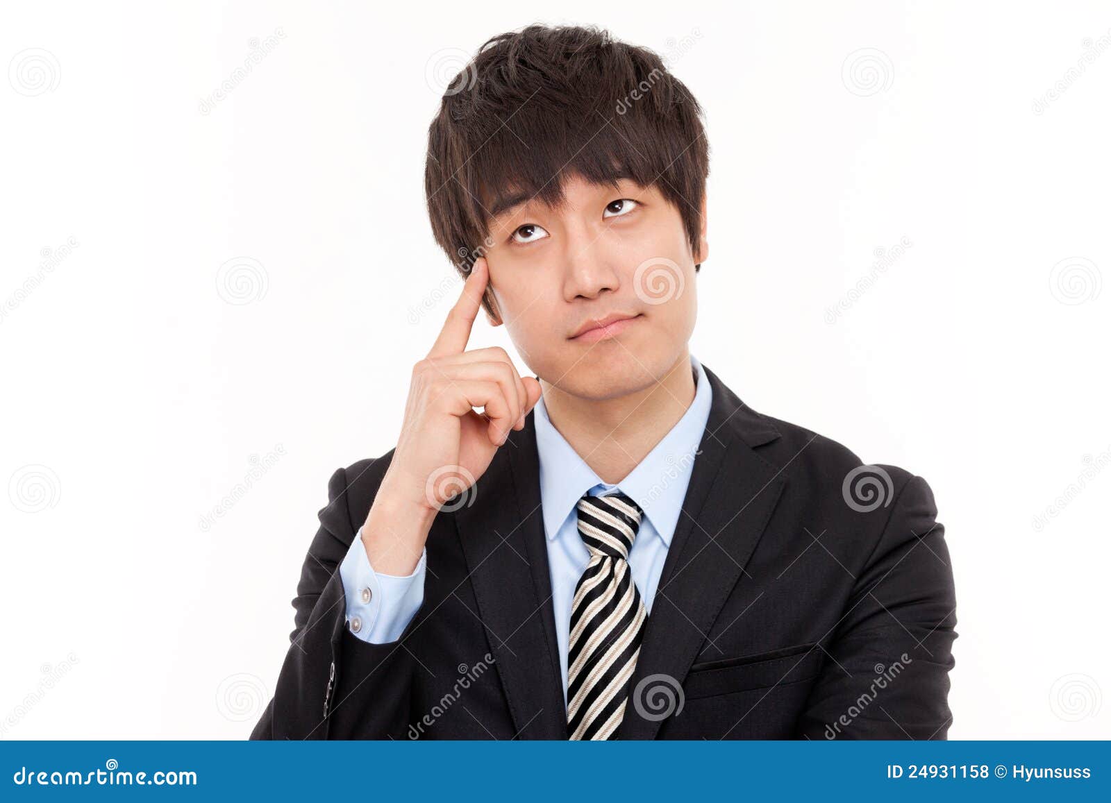 Thinking businessman stock photo. Image of confident - 24931158