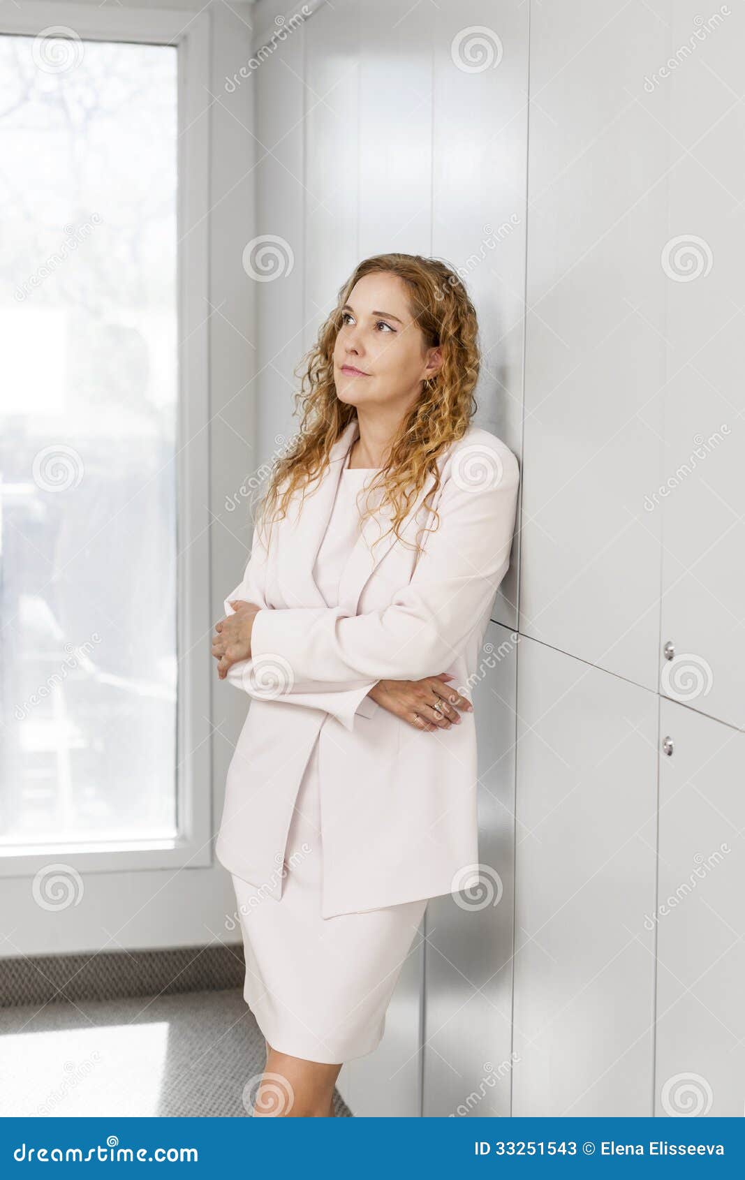 Thinking Businesswoman Standing in Hallway Stock Image - Image of ... Thinking Businesswoman Standing in Hallway Stock Image - Image of ...