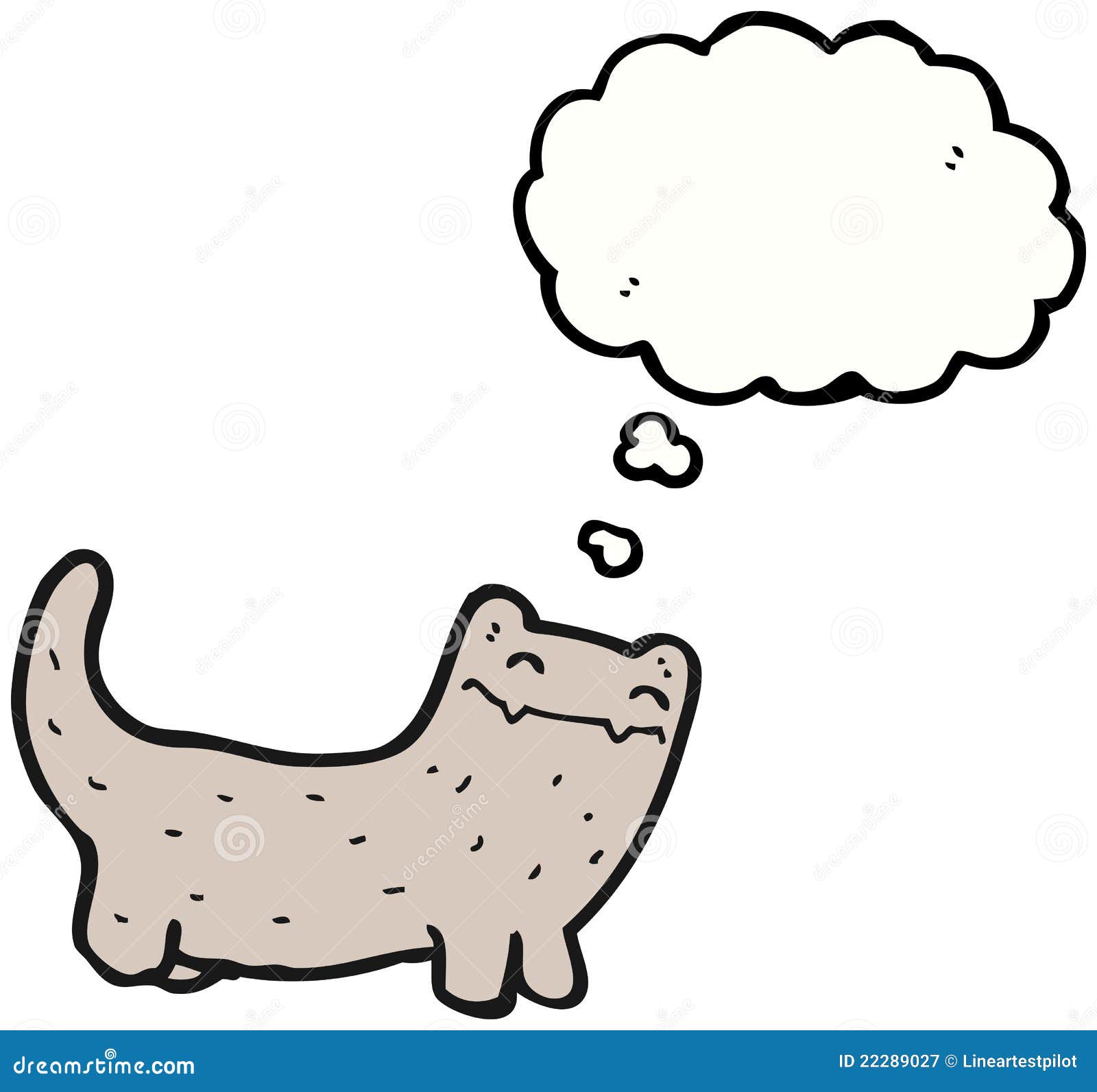 Thinking cat cartoon stock illustration. Illustration of doodle - 22289027