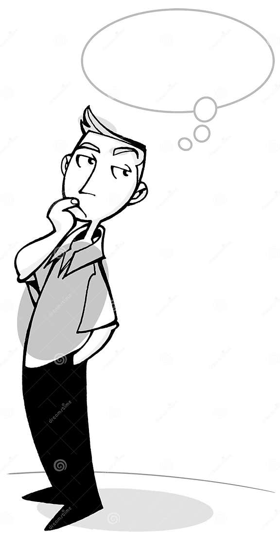 Thinking character stock illustration. Illustration of black - 11850117