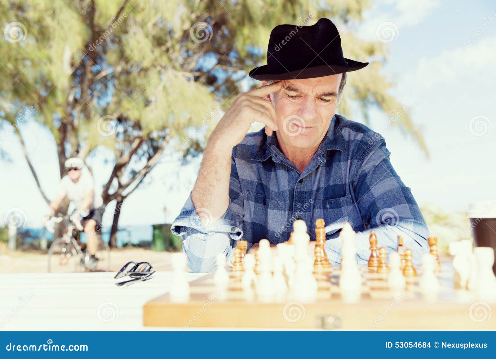 Thinking chess strategy stock photo. Image of challenge - 53054684