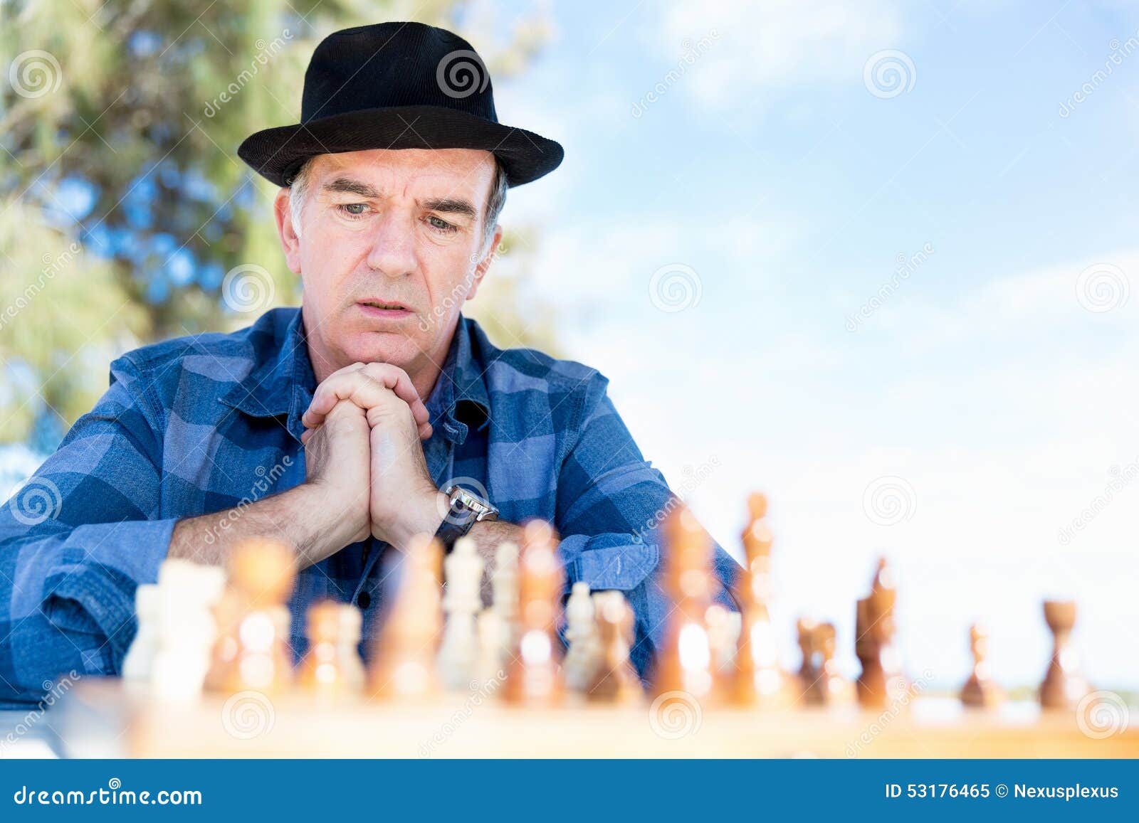 Thinking chess strategy stock image. Image of fight, chessboard - 53176465