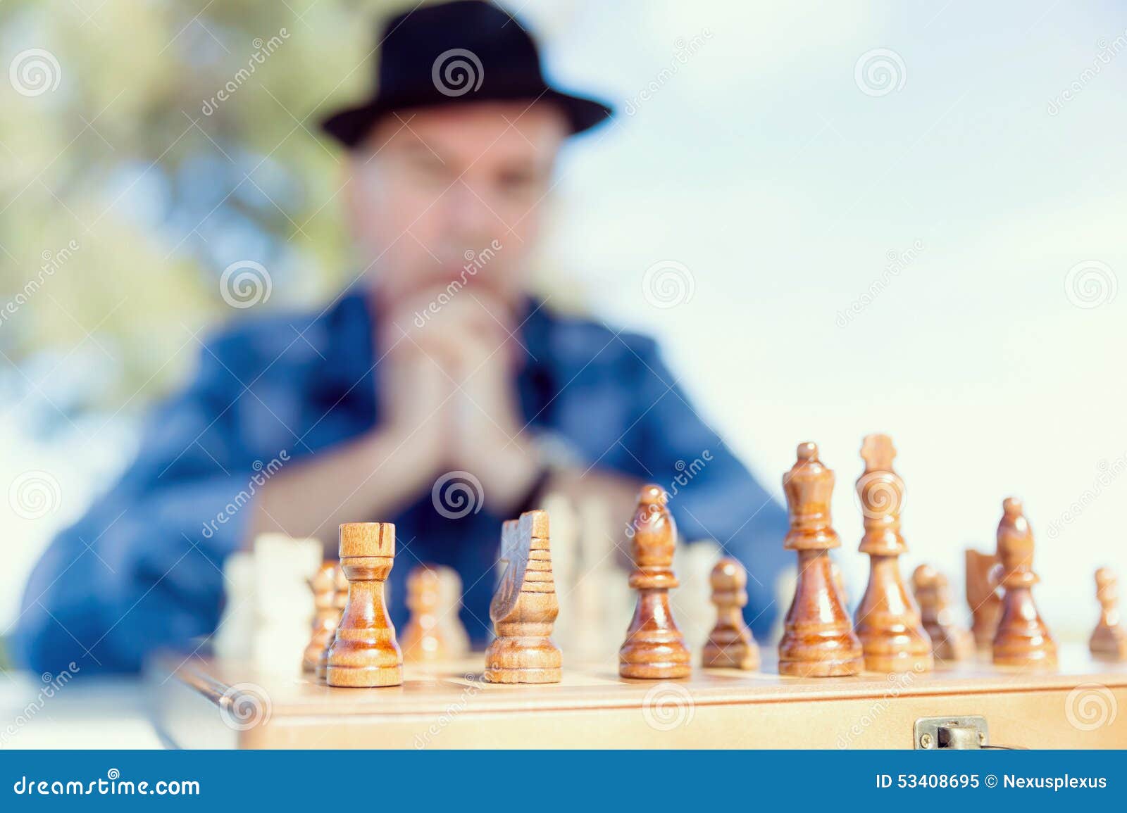 Thinking chess strategy stock image. Image of elder, person - 53408695