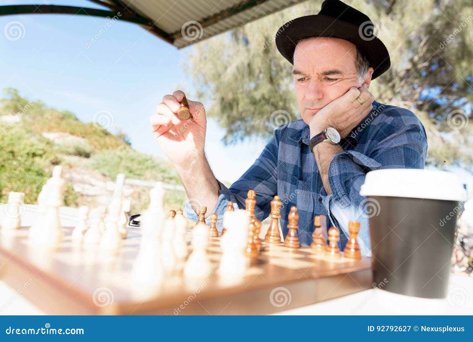 Thinking chess strategy stock image. Image of board, lifestyle - 92792627