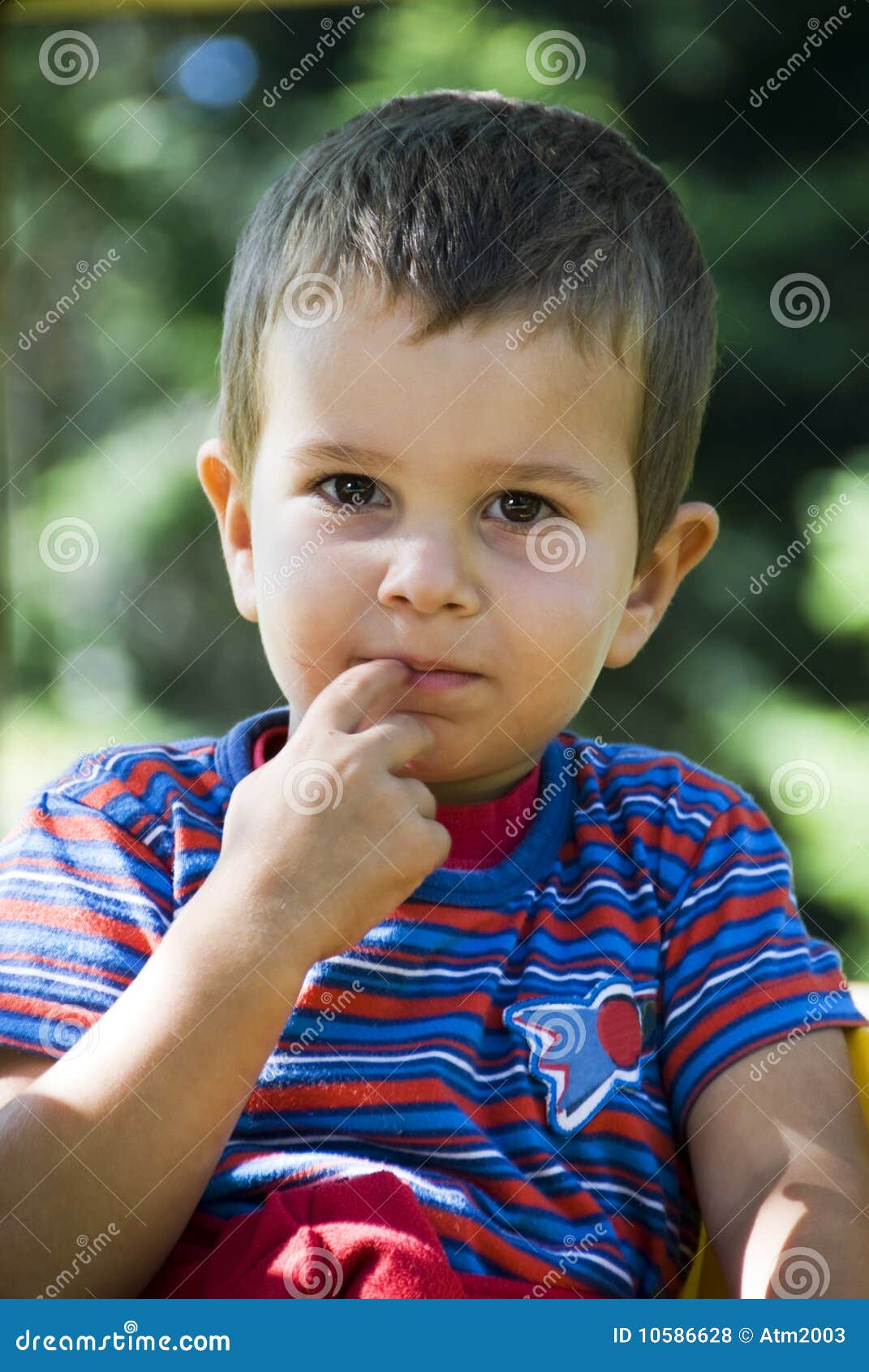 Thinking child stock photo. Image of attentive, contemplate - 10586628
