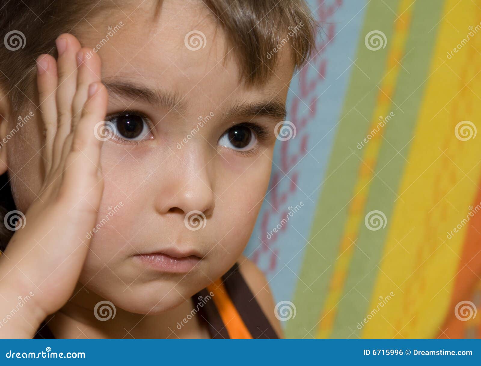 Thinking child stock photo. Image of person, dreaming - 6715996