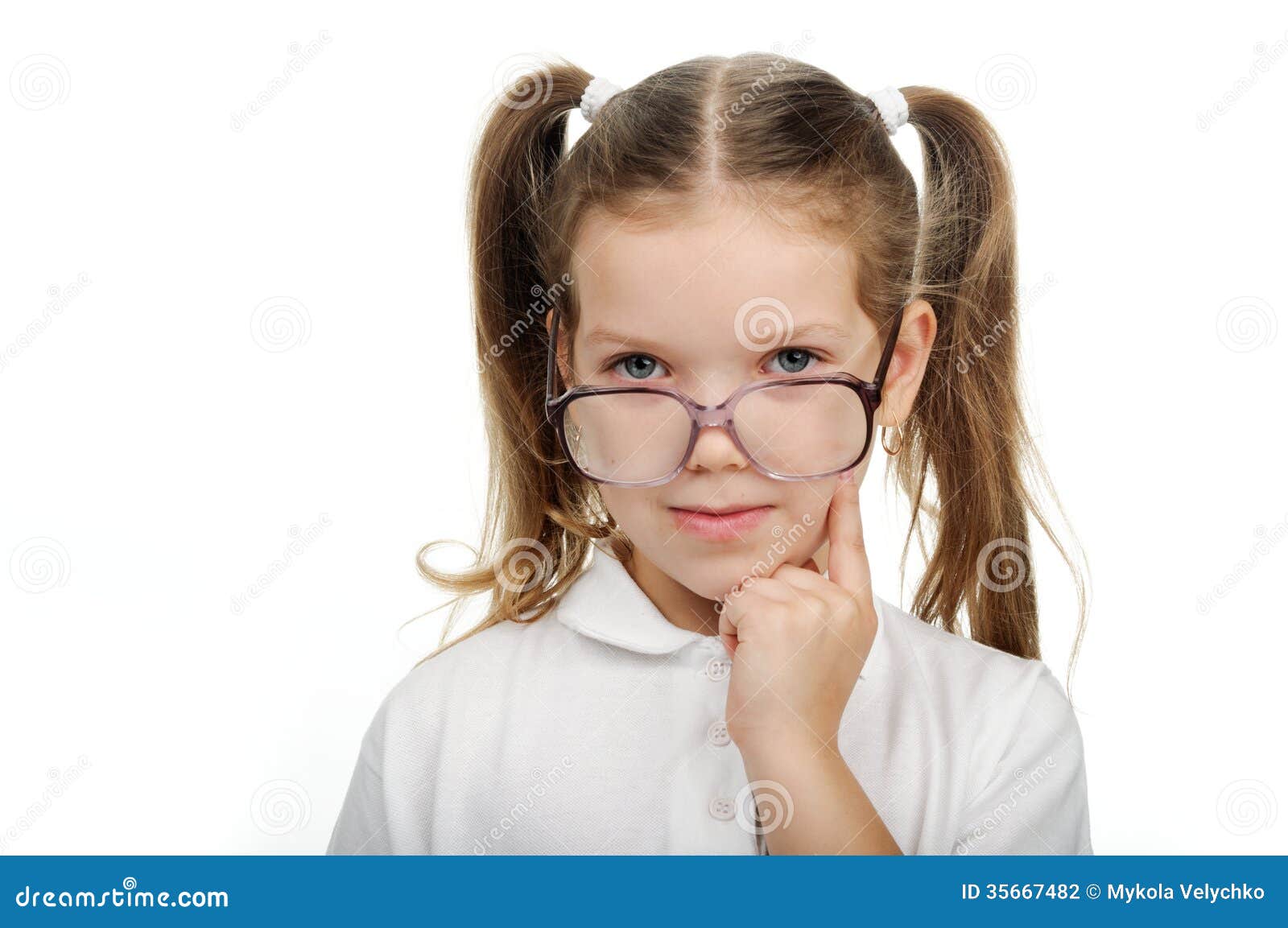 Thinking child stock photo. Image of expressing, pretty - 35667482