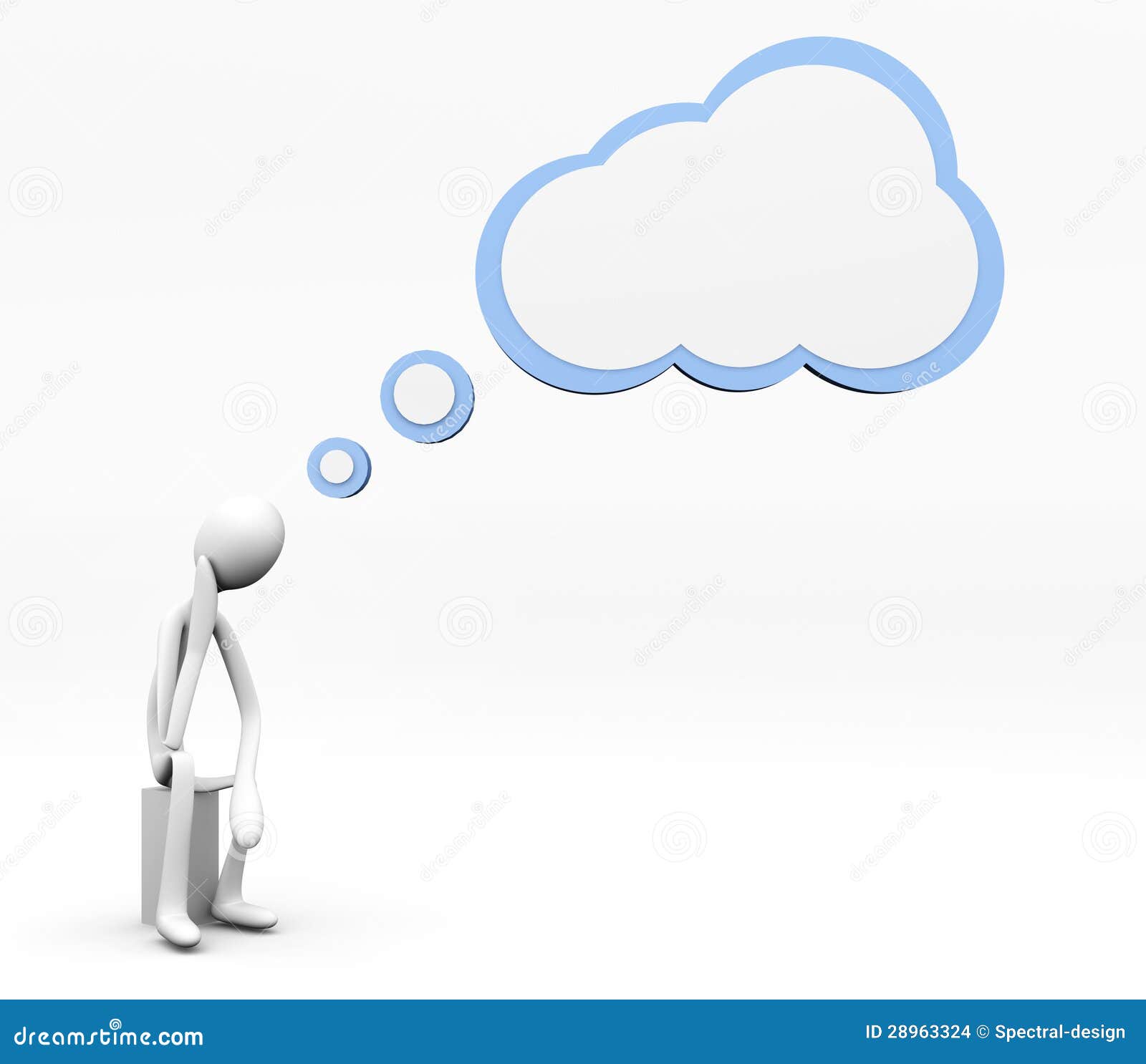Thinking cloud stock illustration. Illustration of technology - 28963324