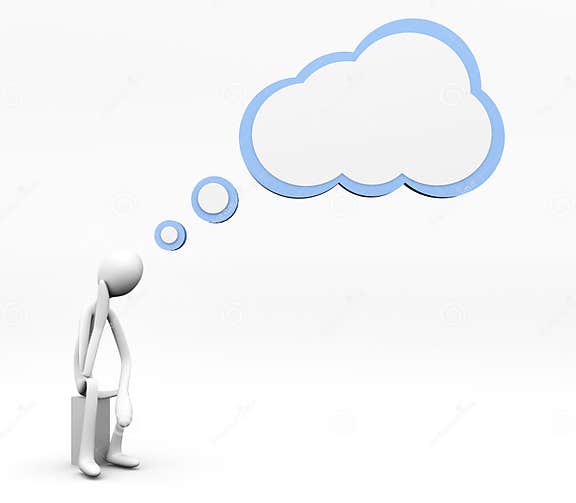 Thinking cloud stock illustration. Illustration of technology - 28963324