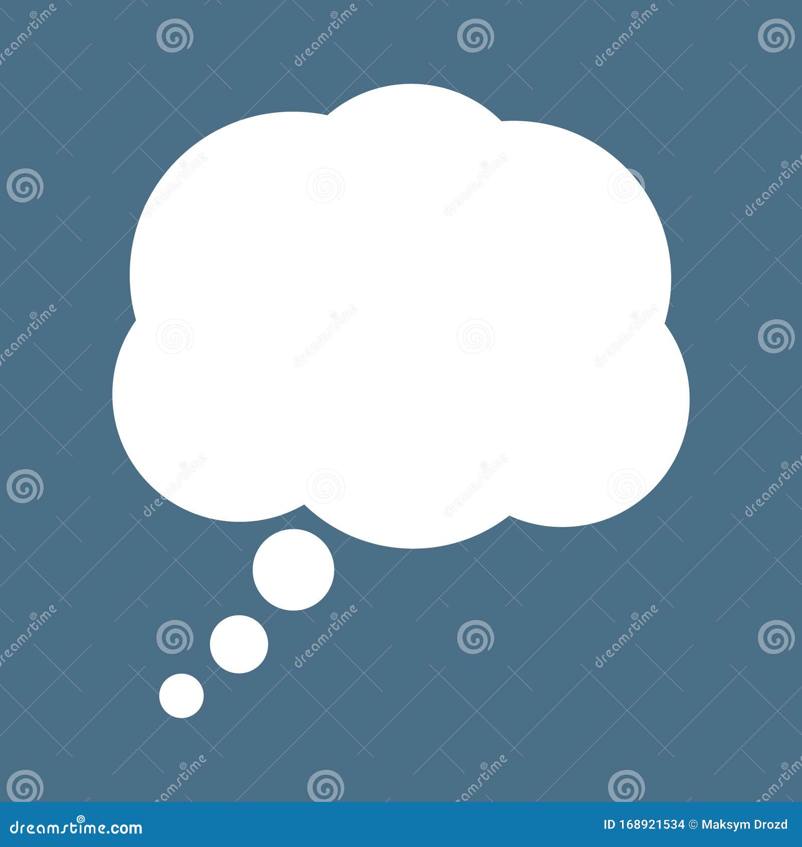 Thinking Cloud Icon Vector. Think Bubble Isolated Stock Vector ...