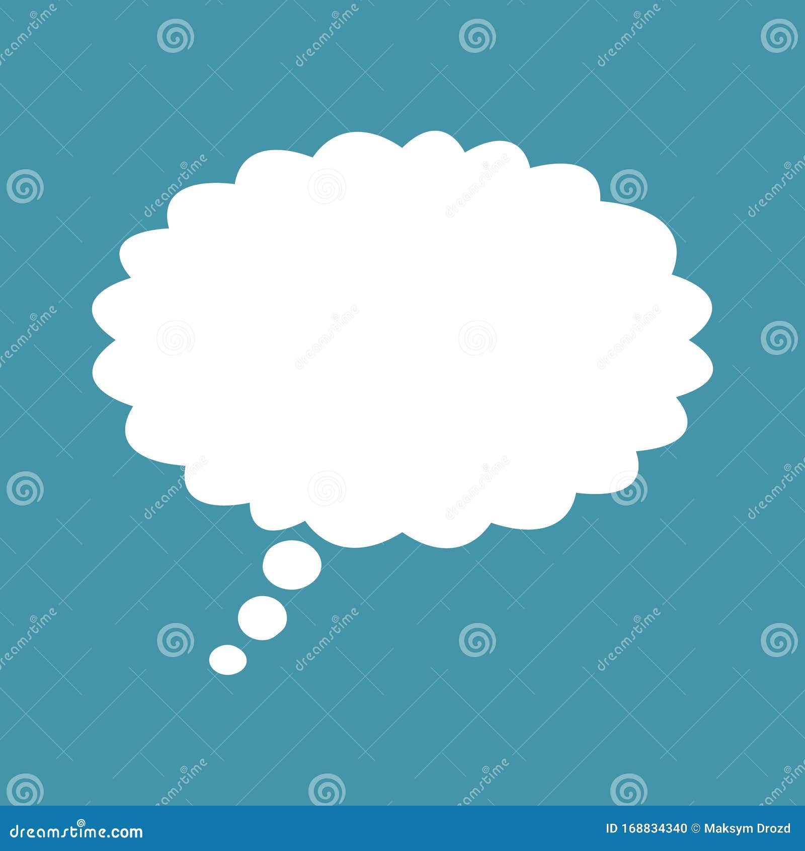 Thinking Cloud Icon Vector. Think Bubble Isolated Stock Illustration ...