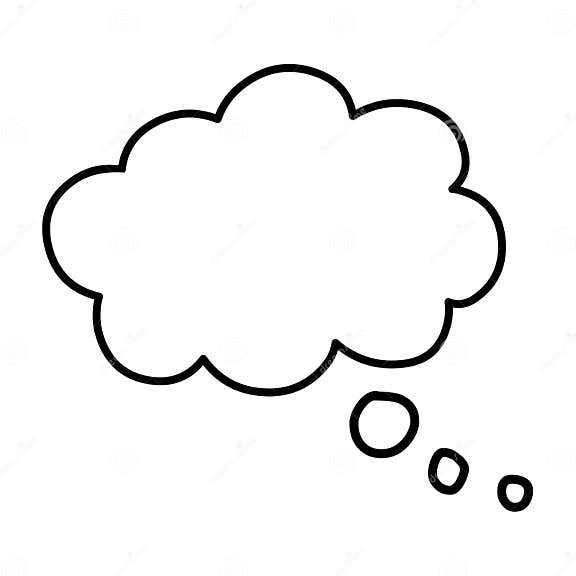 Thinking cloud vector stock vector. Illustration of communication ...