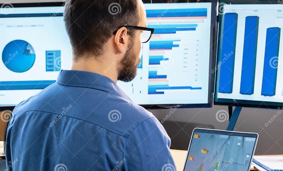 Thinking, Code and Man with Tablet Data Analysis, Digital Technology ...