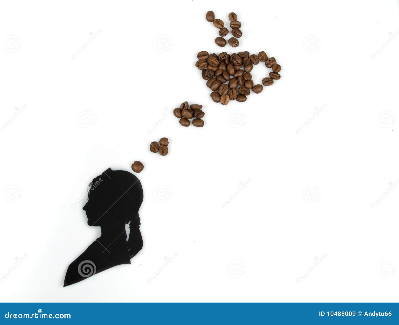 Thinking about coffee stock image. Image of coffe, brown - 10488009