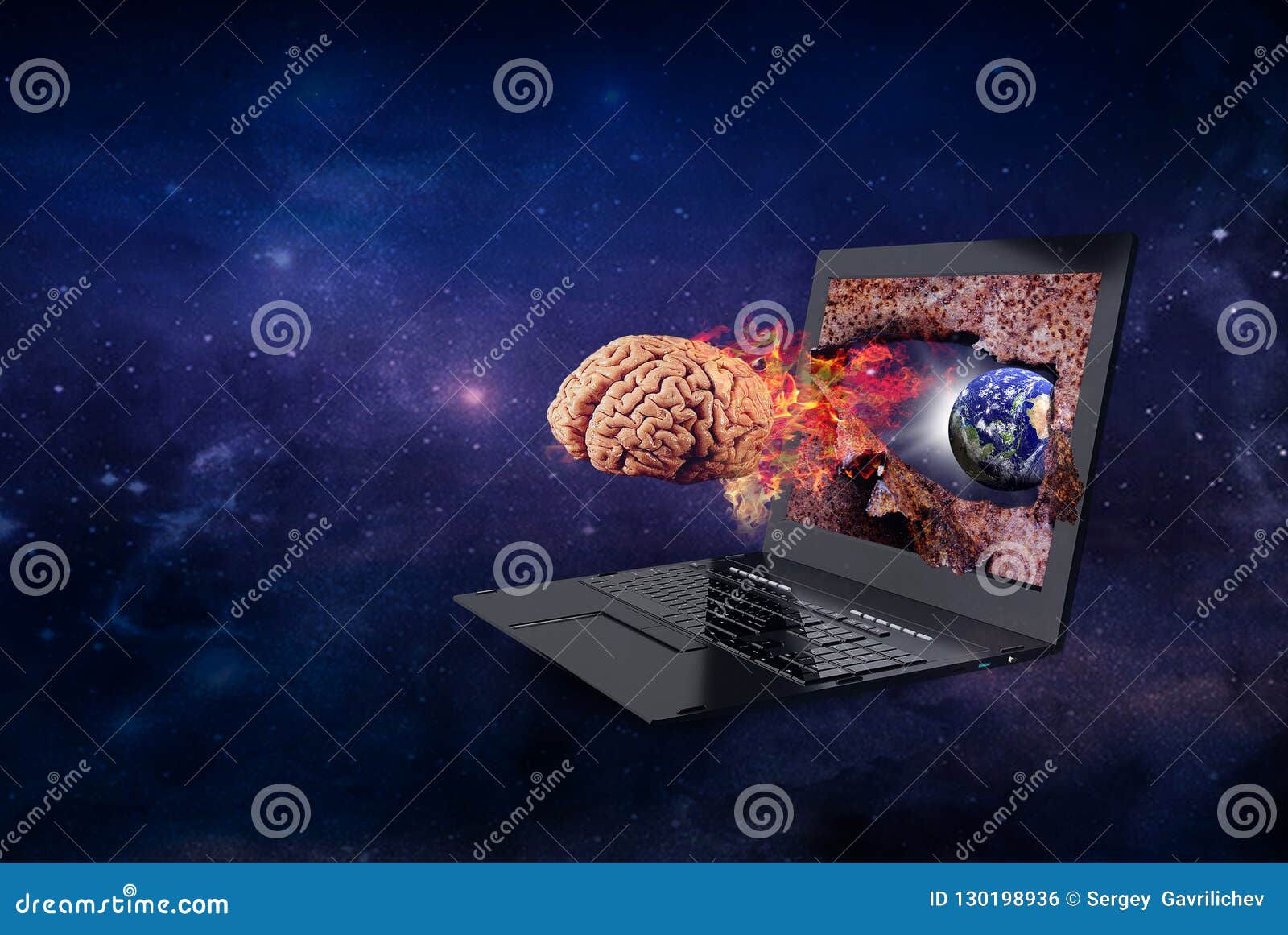 Thinking Computers Technologies Concept Stock Illustration ...