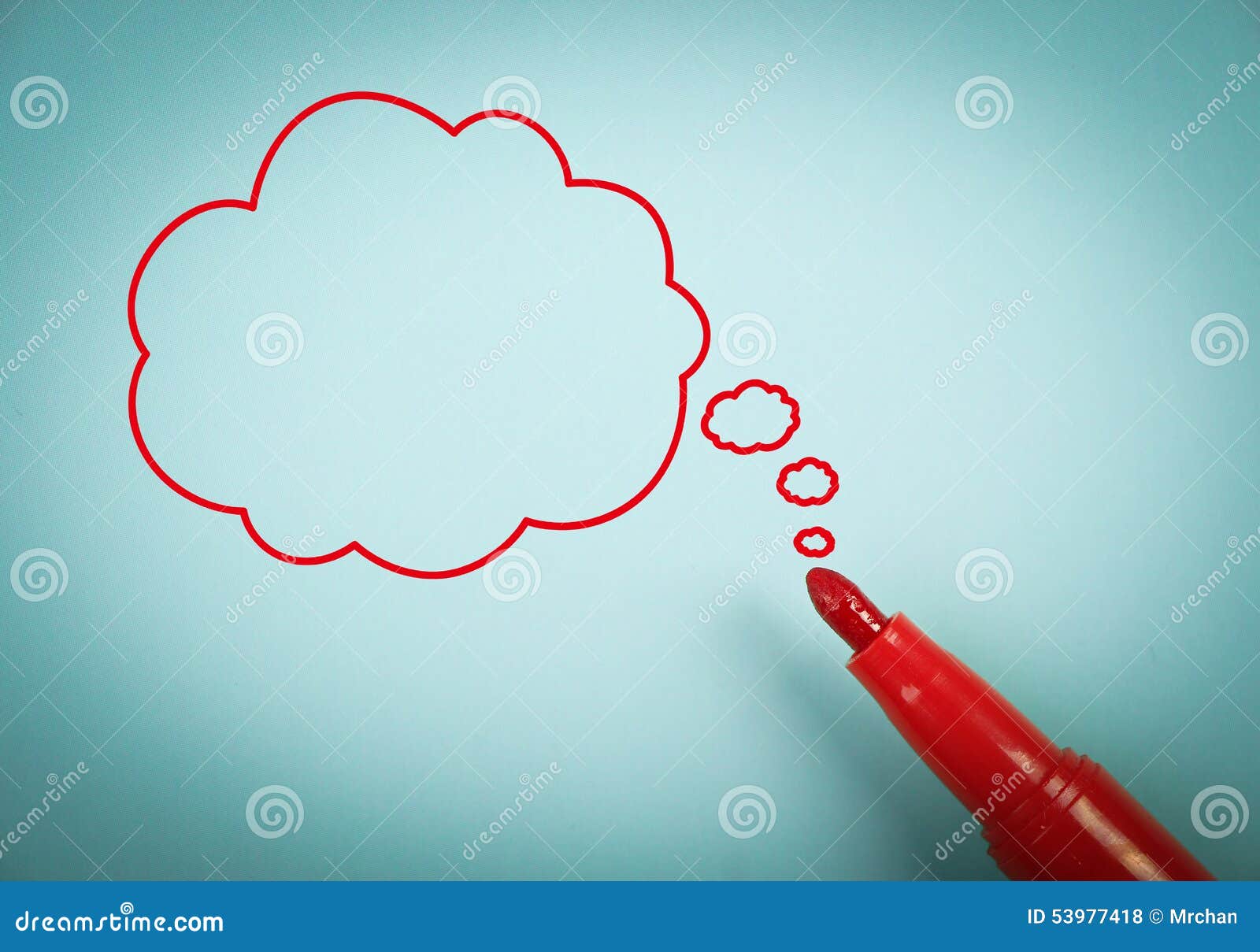 Thinking stock illustration. Illustration of marker, idea - 53977418