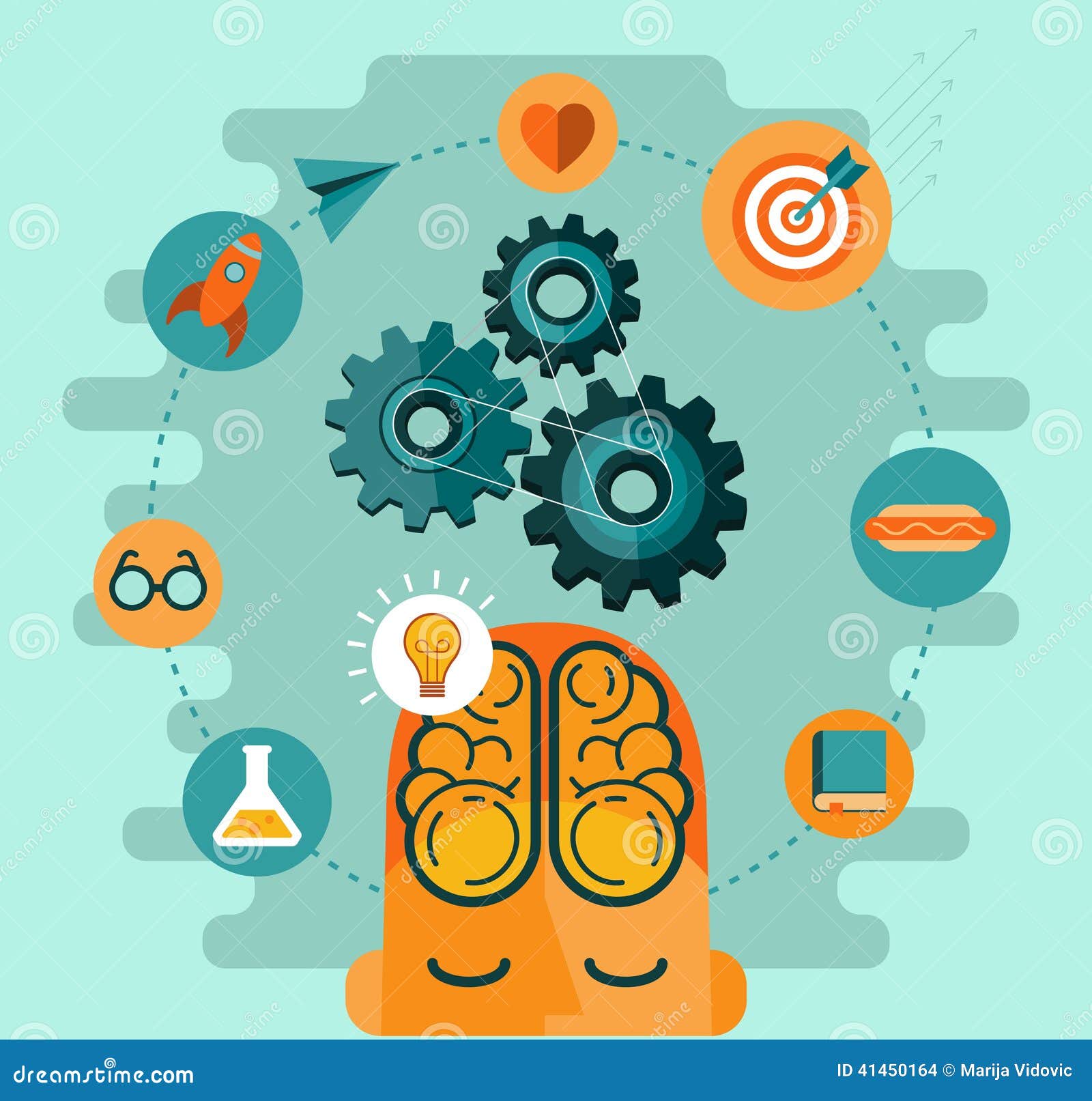 Thinking concept stock vector. Illustration of psychology - 41450164