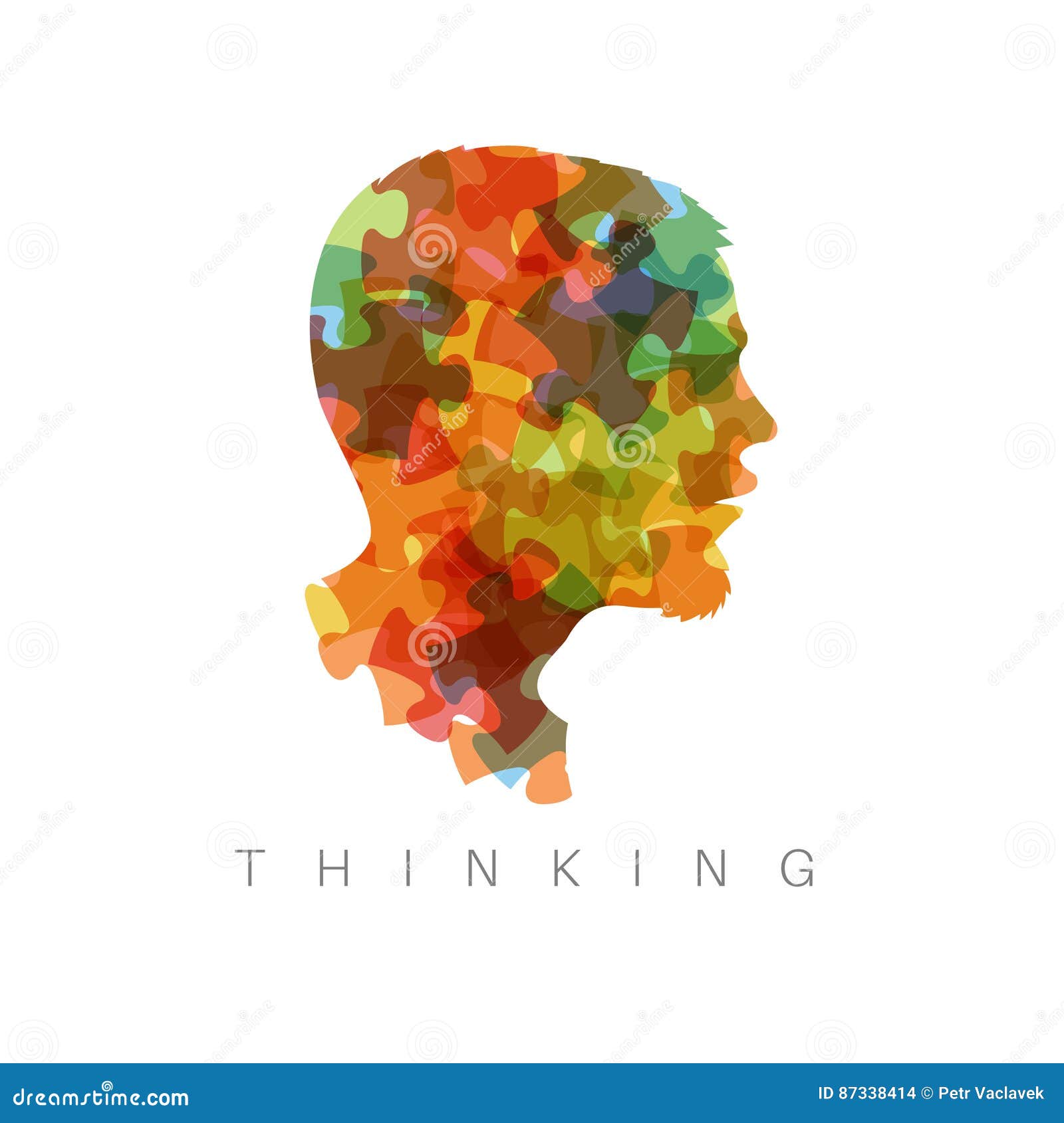 Thinking Concept Illustration Stock Vector - Illustration of human ...