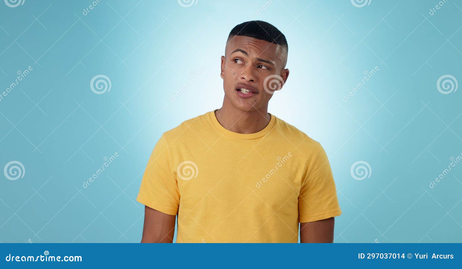 Thinking, Confused and Man with Doubt, Ideas and Problem Solving on a ...