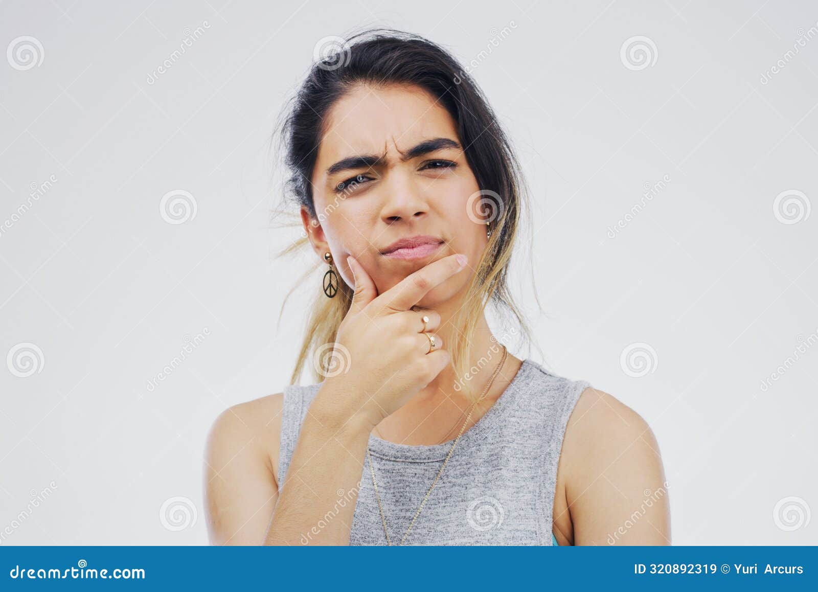 Thinking, Confused and Portrait of Woman with Doubt for Brainstorming ...