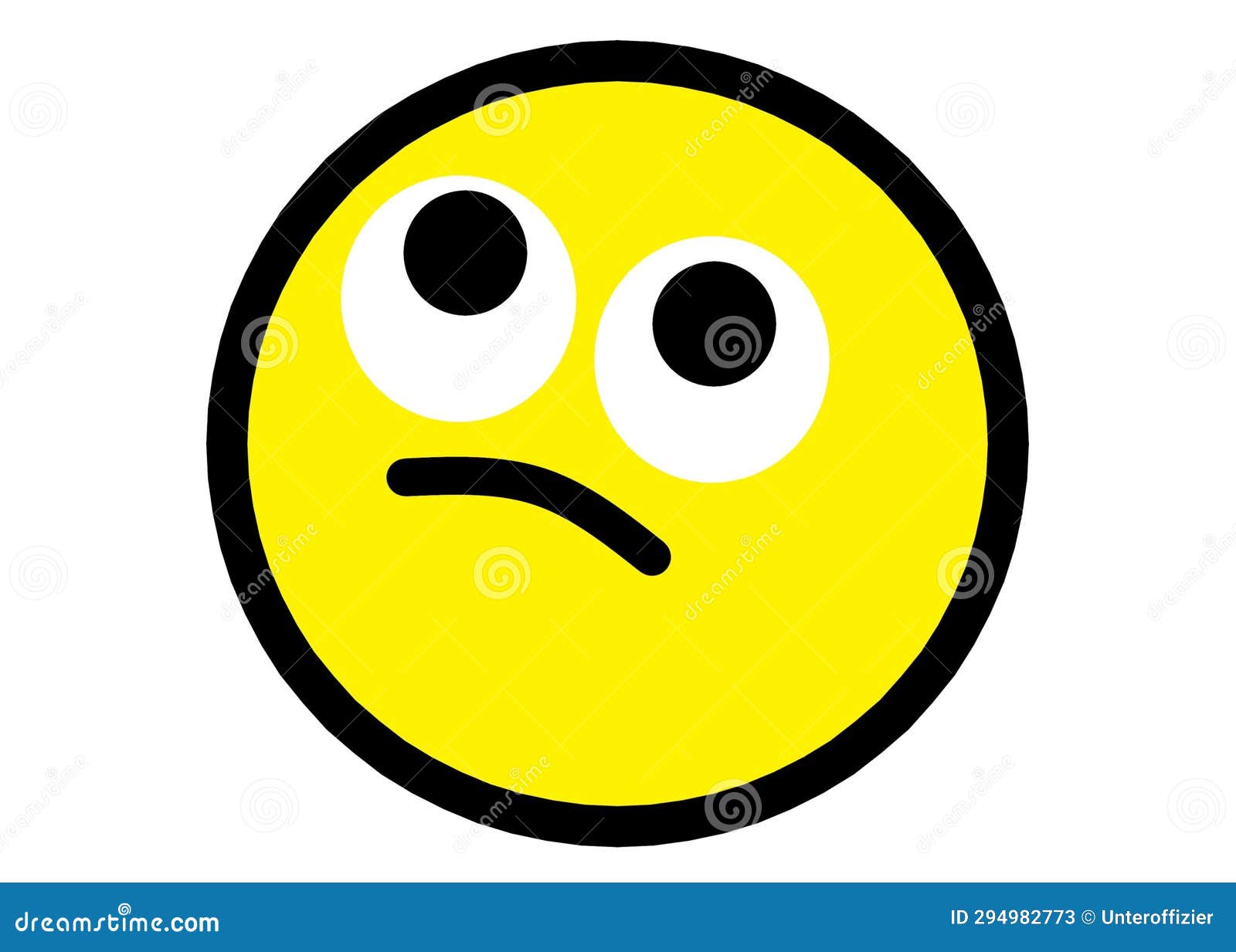 A Thinking Considering Pondering Expression Smiley Emoticon White ...