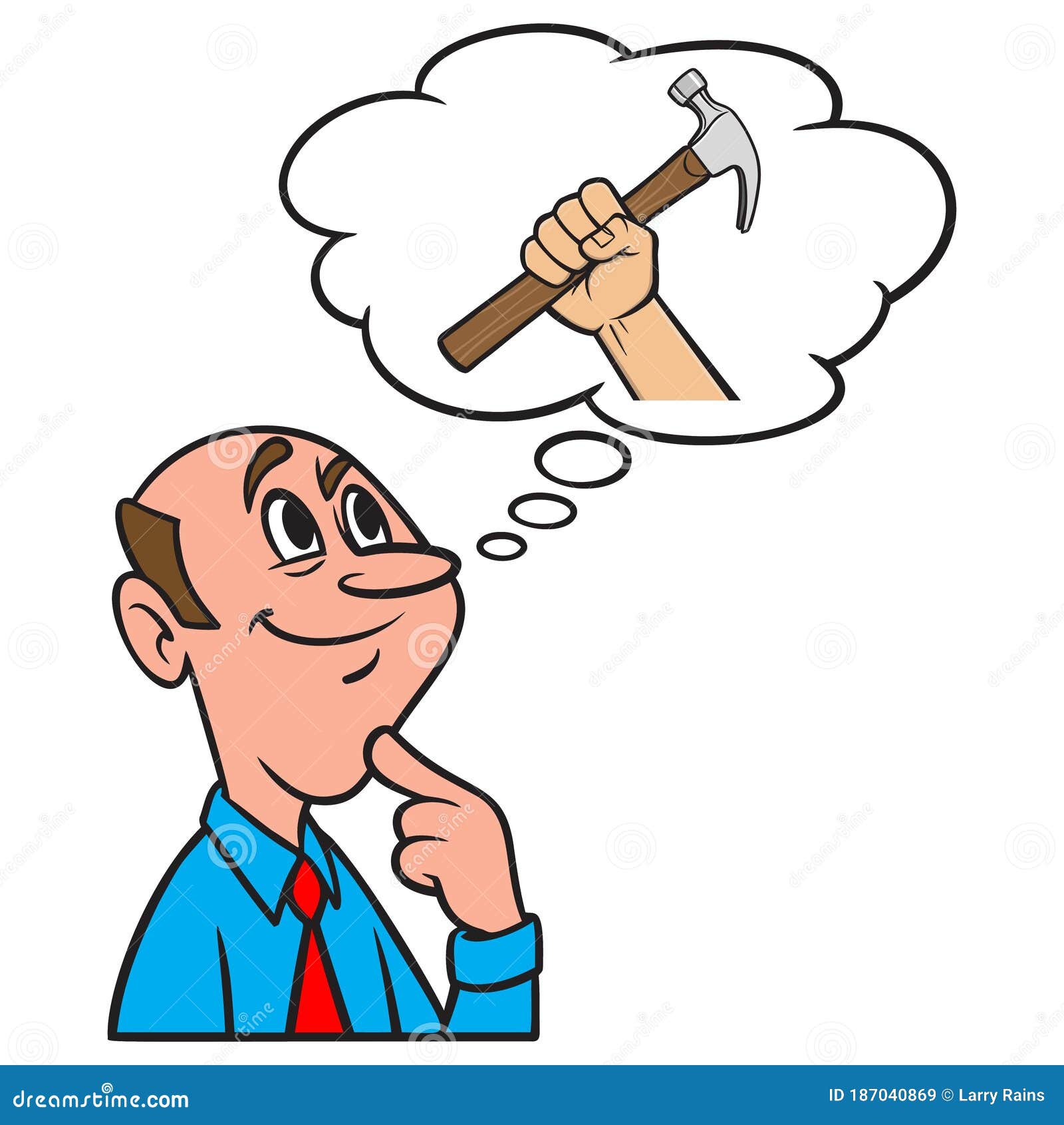 Thinking about a Construction Project Stock Vector - Illustration of ...