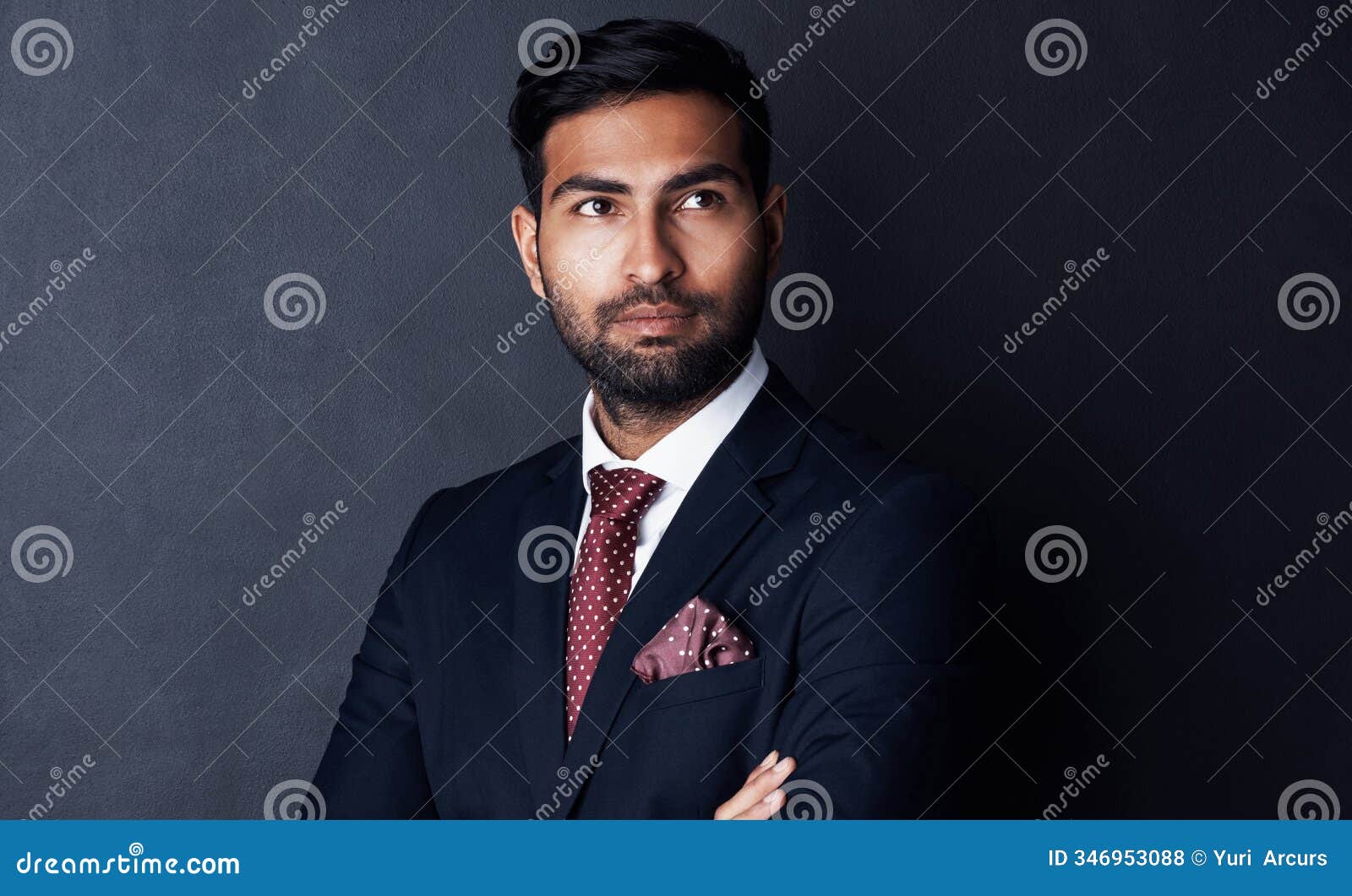 Thinking, Crossed Arms and Business Man in Studio for Career Insights ...