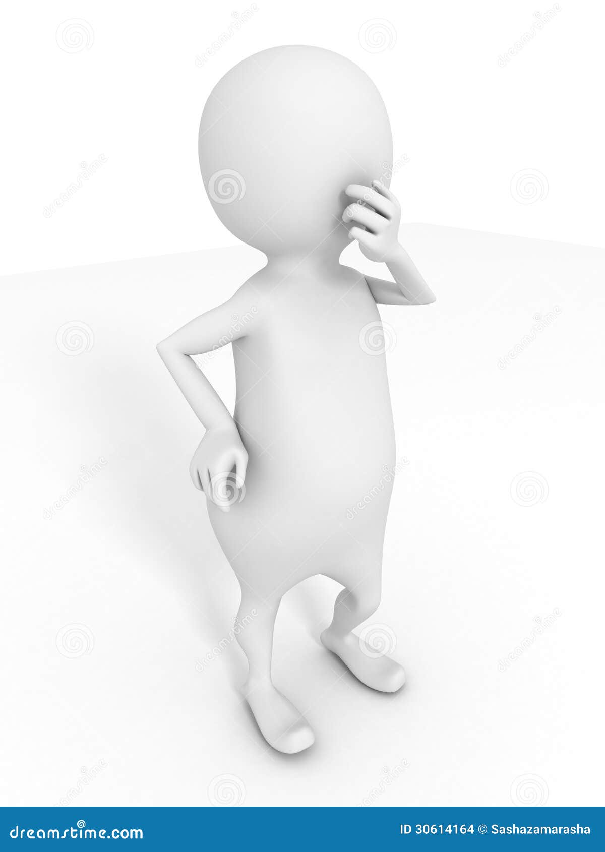 Thinking 3d Man Search for Solution of Problem Stock Illustration ...