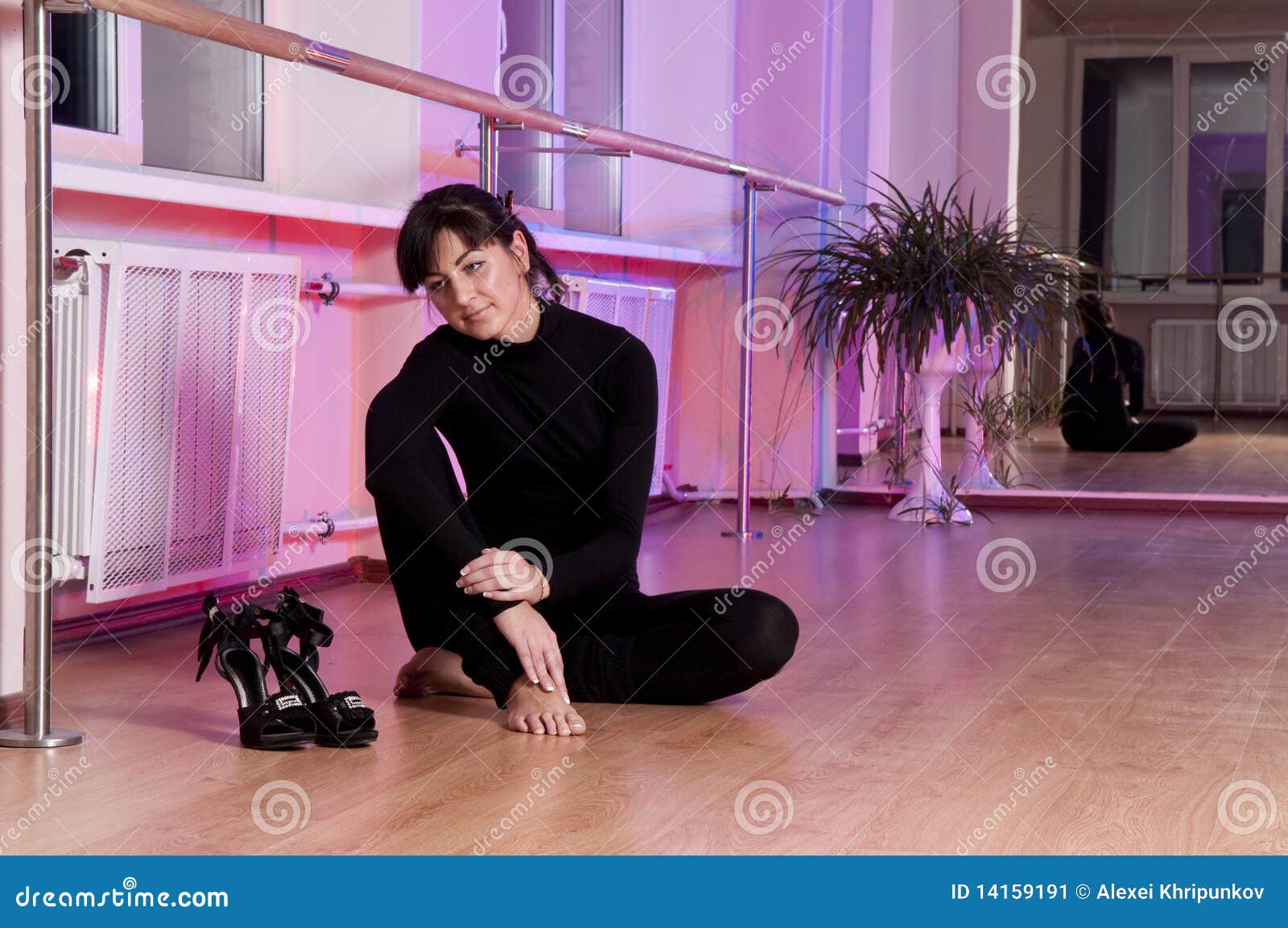 Thinking dancer stock image. Image of club, sensuality - 14159191