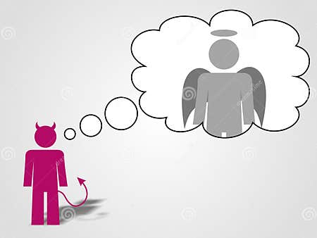 Thinking demon. stock illustration. Illustration of design - 6843679