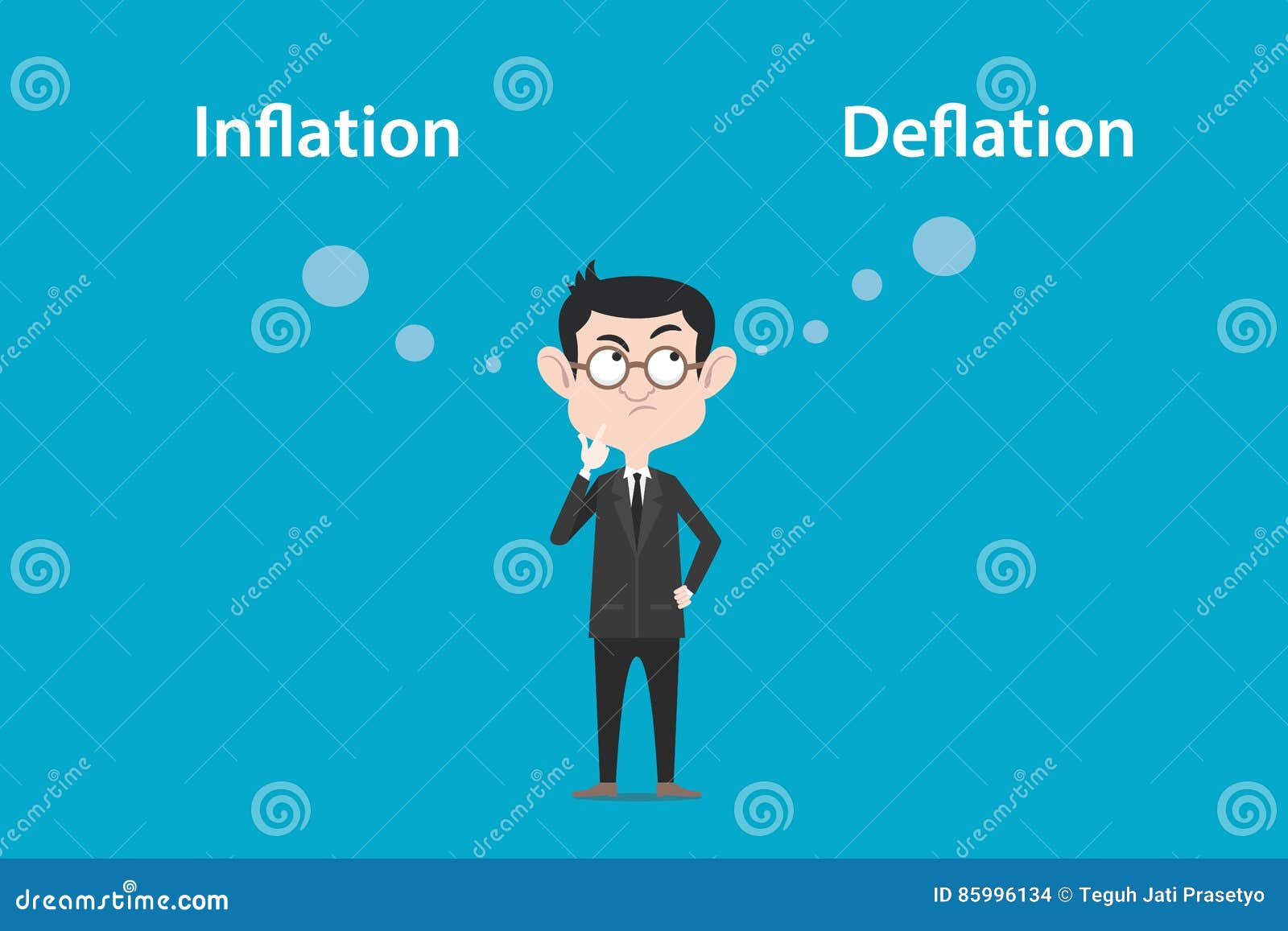 Thinking about the Difference of Inflation Vs Deflation Illustration ...