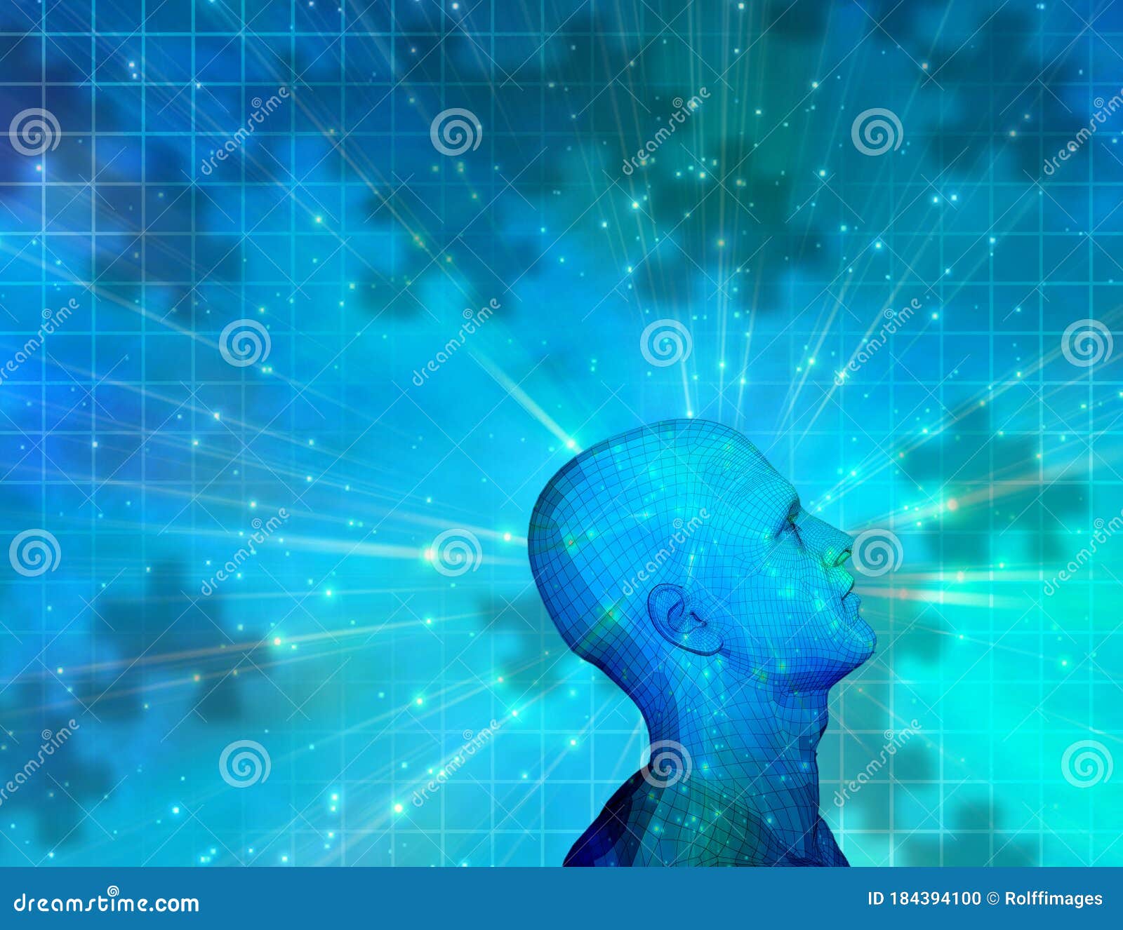 Thinking stock illustration. Illustration of invent - 184394100