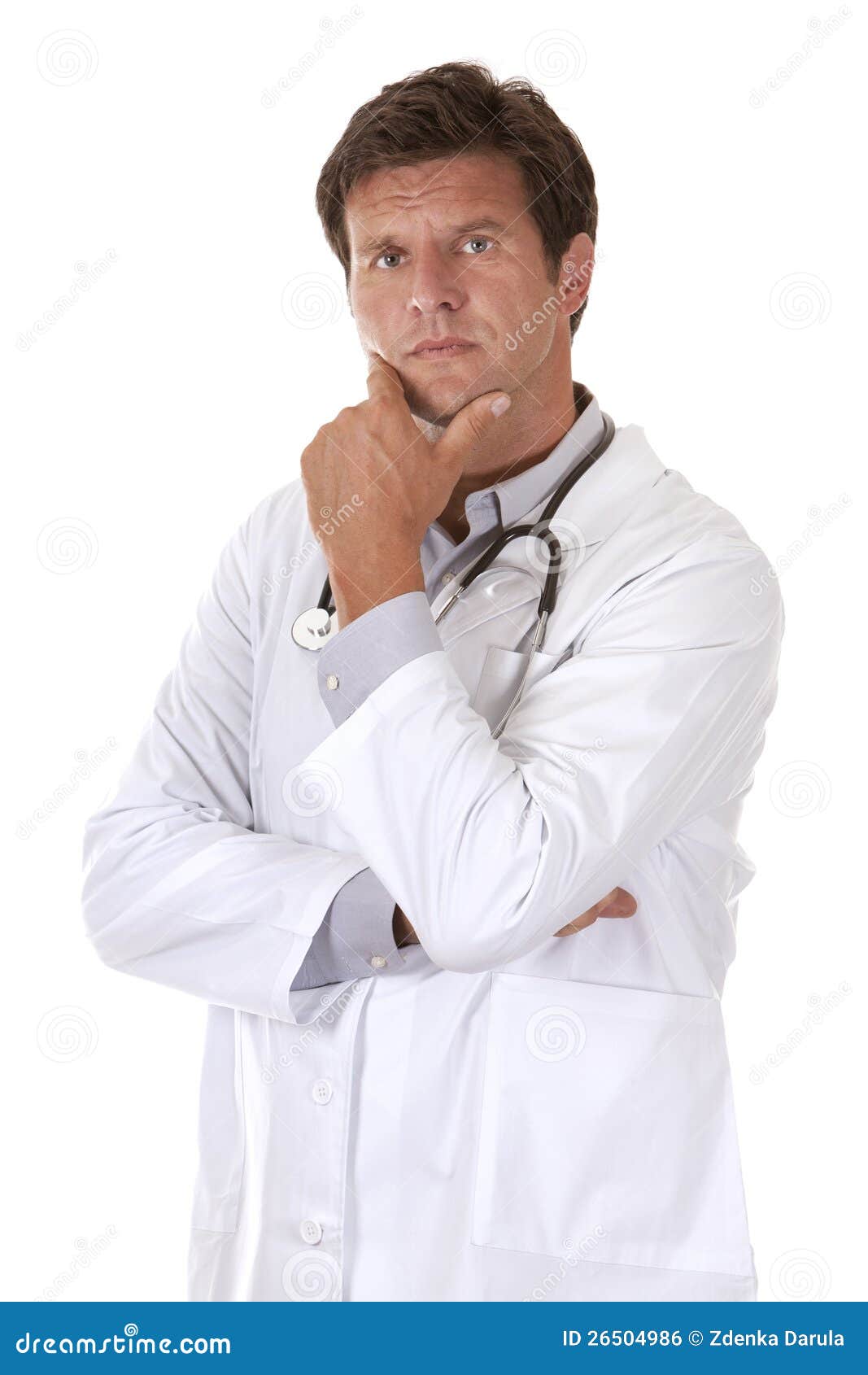 Thinking doctor stock photo. Image of healthcare, handsome - 26504986